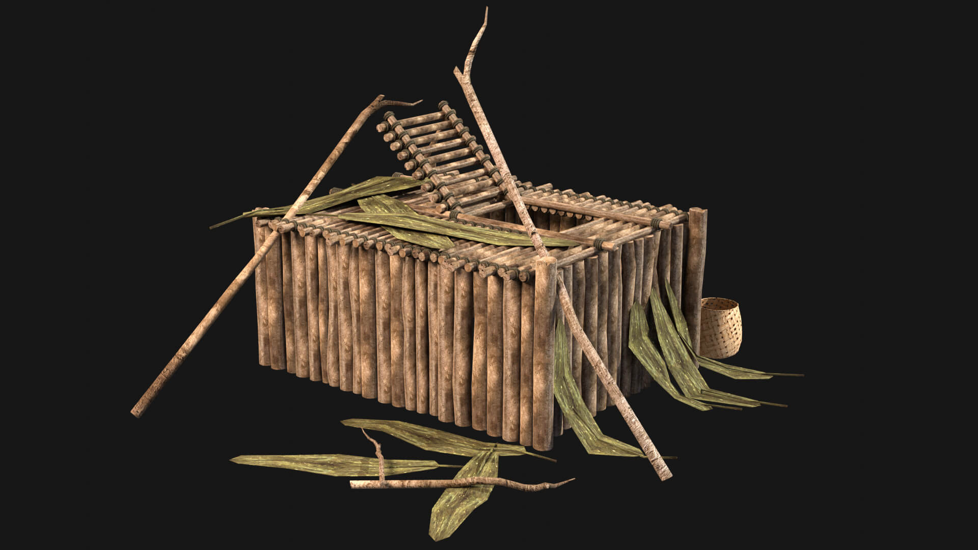 Jungle Swamp Storage Hut Collection - 3D Model by Enterables
