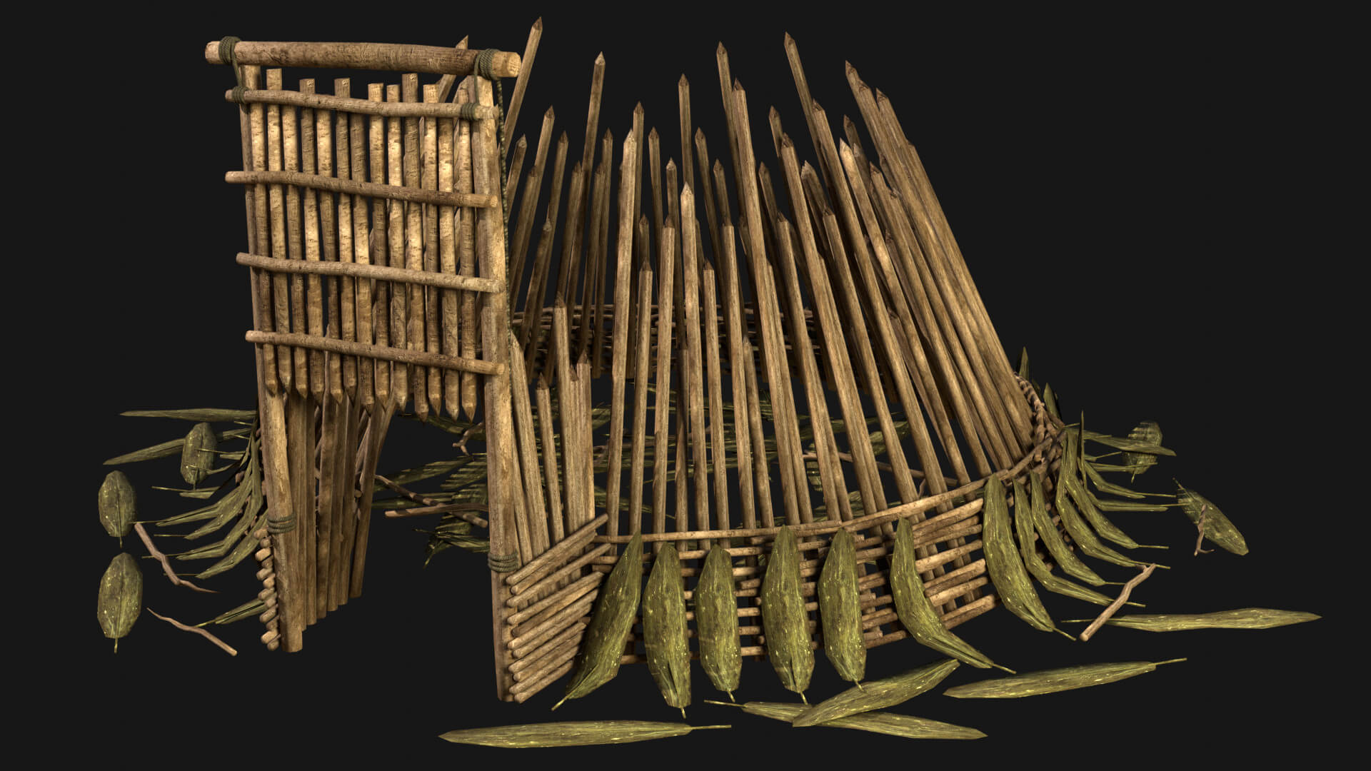 Jungle Swamp Trap Snare Collection - 3D Model by Enterables