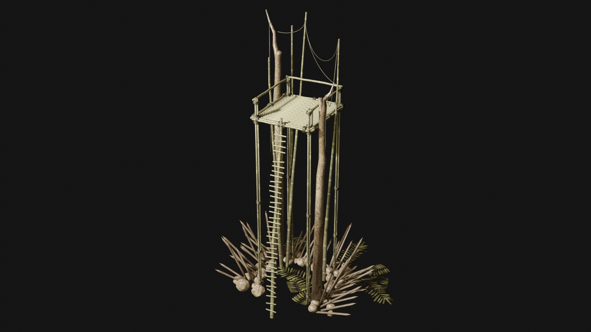 Jungle Swamp Watchtower Scout Tower Collection - 3D Model by Enterables