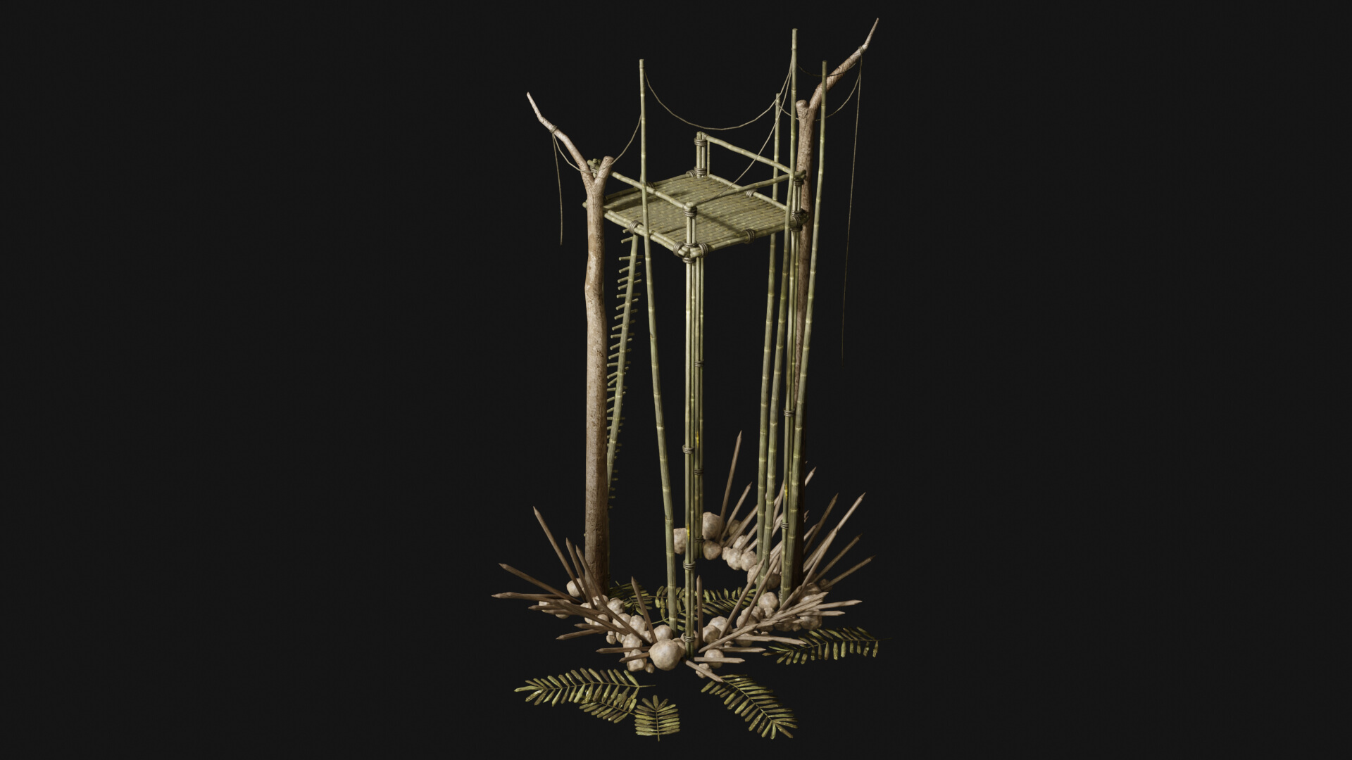 Jungle Swamp Watchtower Scout Tower Collection - 3D Model by Enterables
