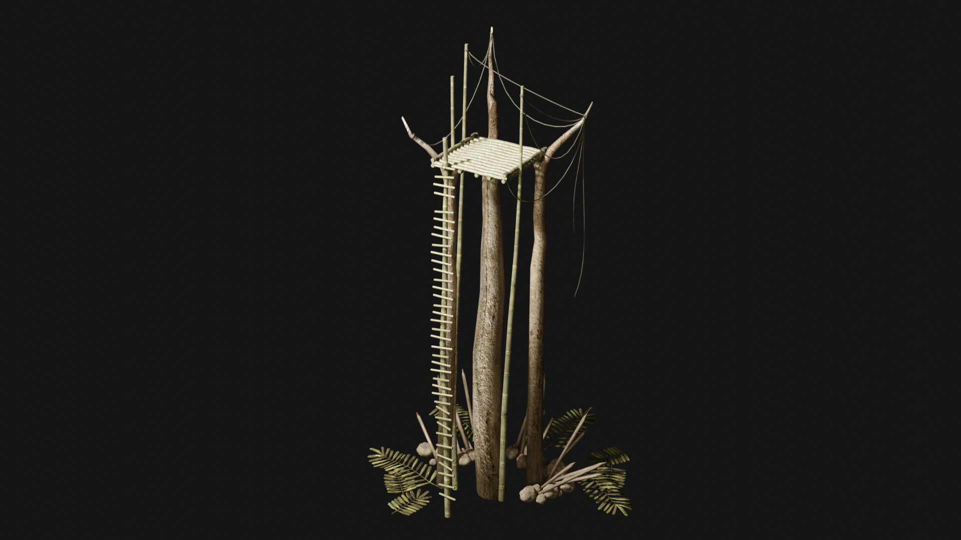 Jungle Swamp Watchtower Scout Tower Collection - 3D Model by Enterables