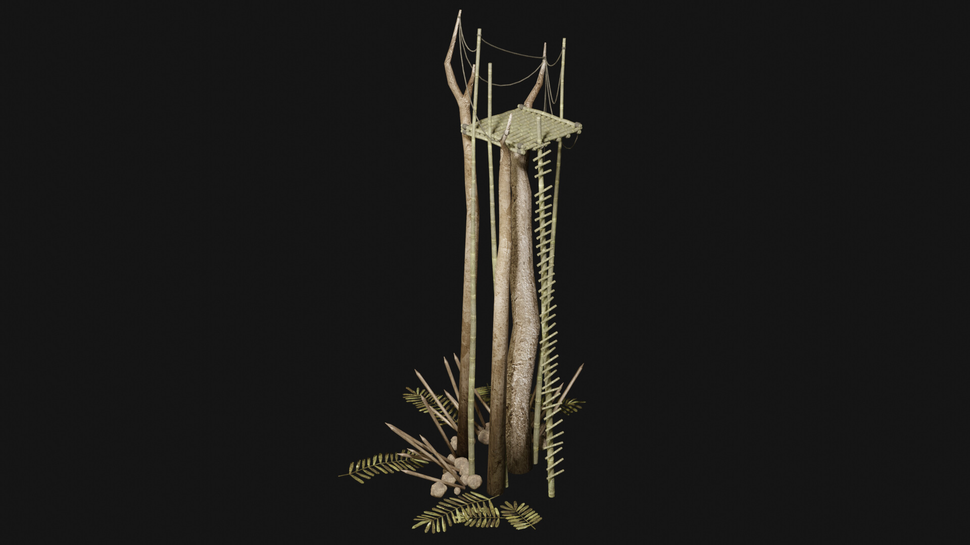 Jungle Swamp Watchtower Scout Tower Collection - 3D Model by Enterables