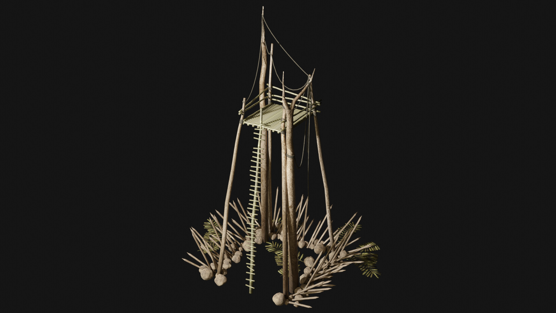 Jungle Swamp Watchtower Scout Tower Collection - 3D Model by Enterables