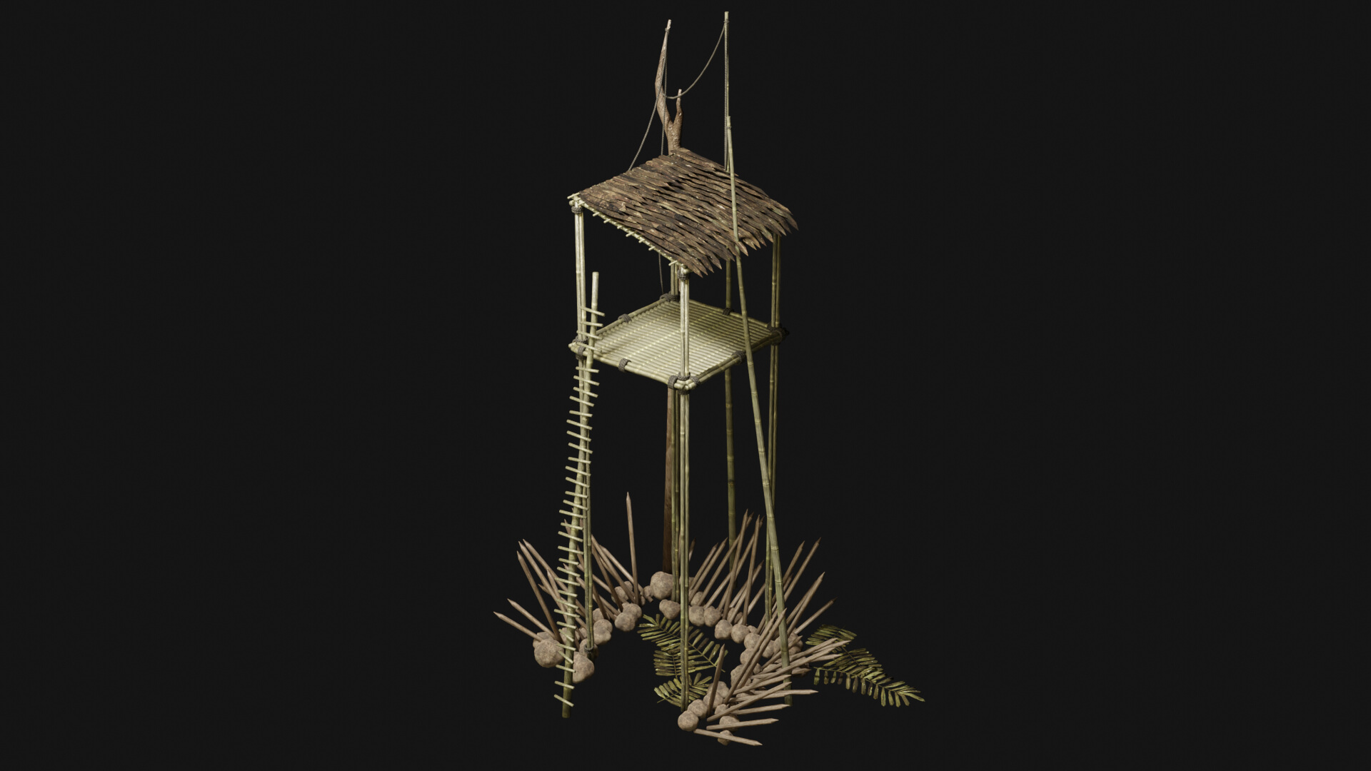 Jungle Swamp Watchtower Scout Tower Collection - 3D Model by Enterables