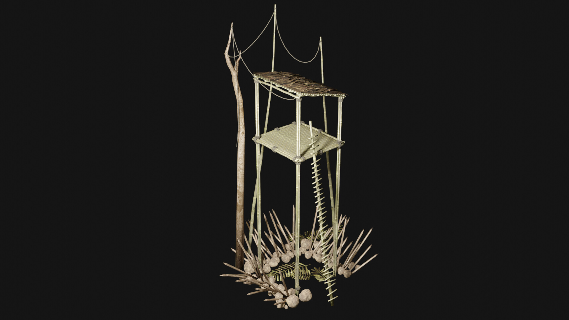 Jungle Swamp Watchtower Scout Tower Collection - 3D Model by Enterables