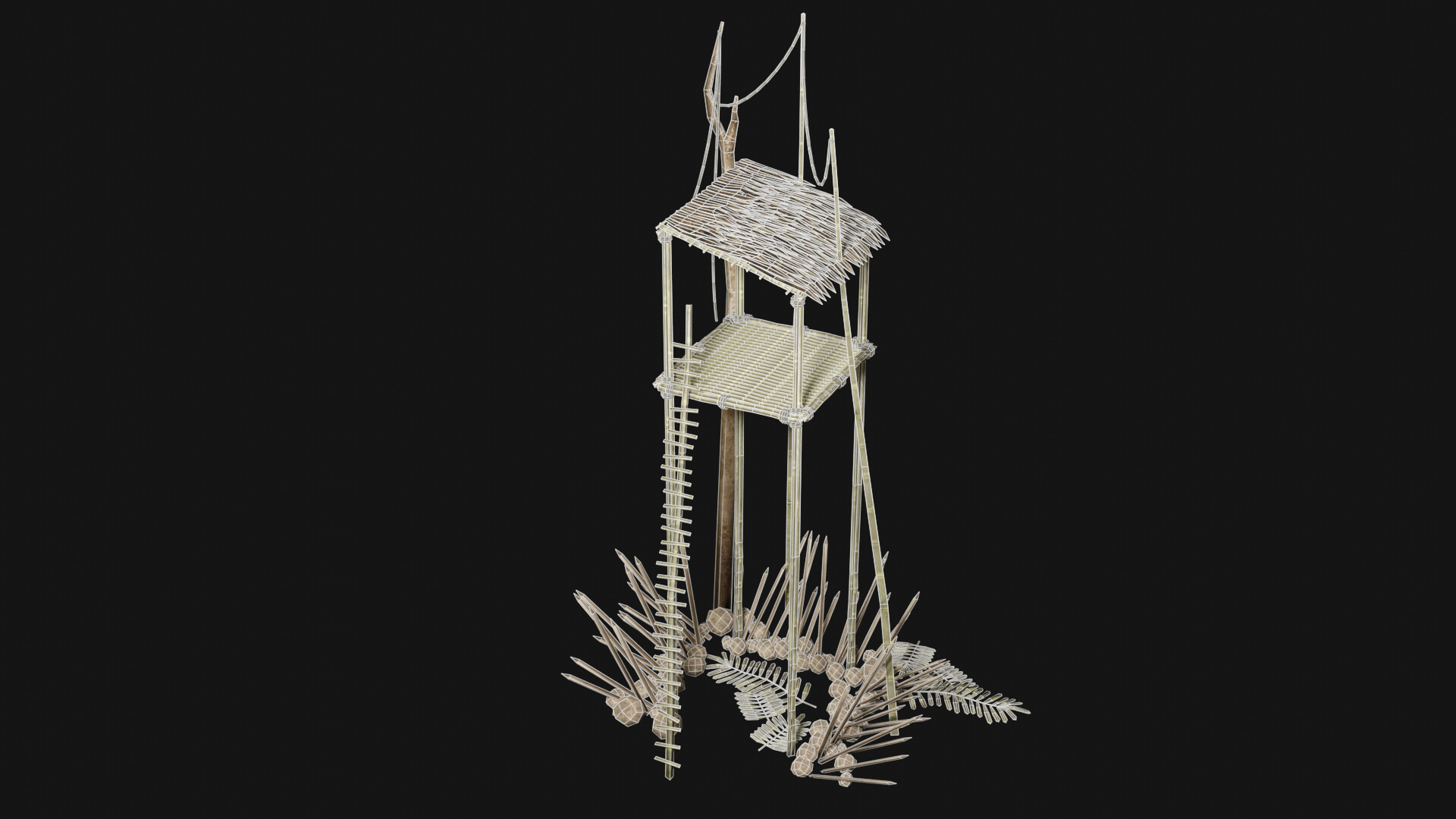 Jungle Swamp Watchtower Scout Tower Collection - 3D Model by Enterables
