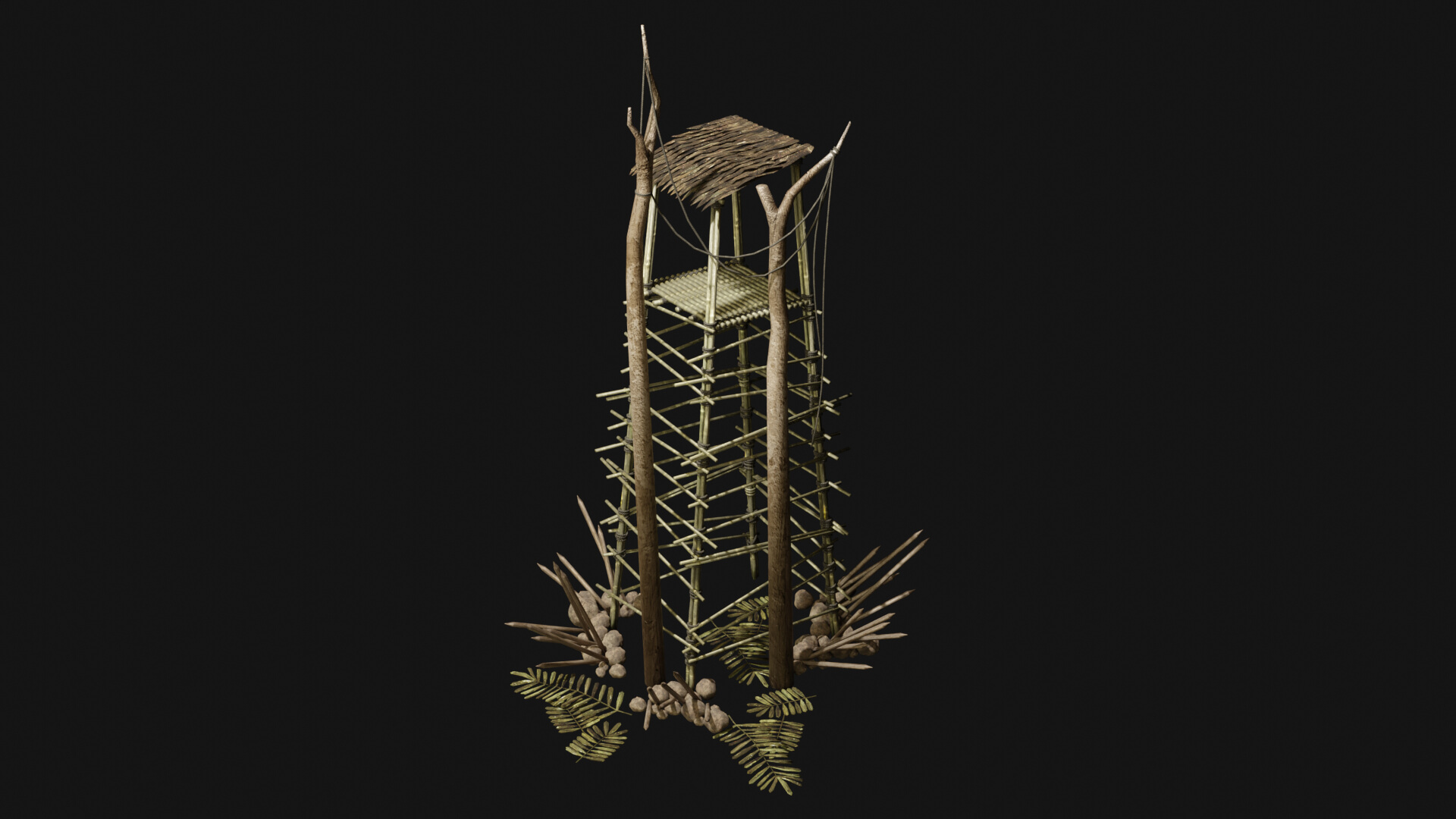 Jungle Swamp Watchtower Scout Tower Collection - 3D Model by Enterables