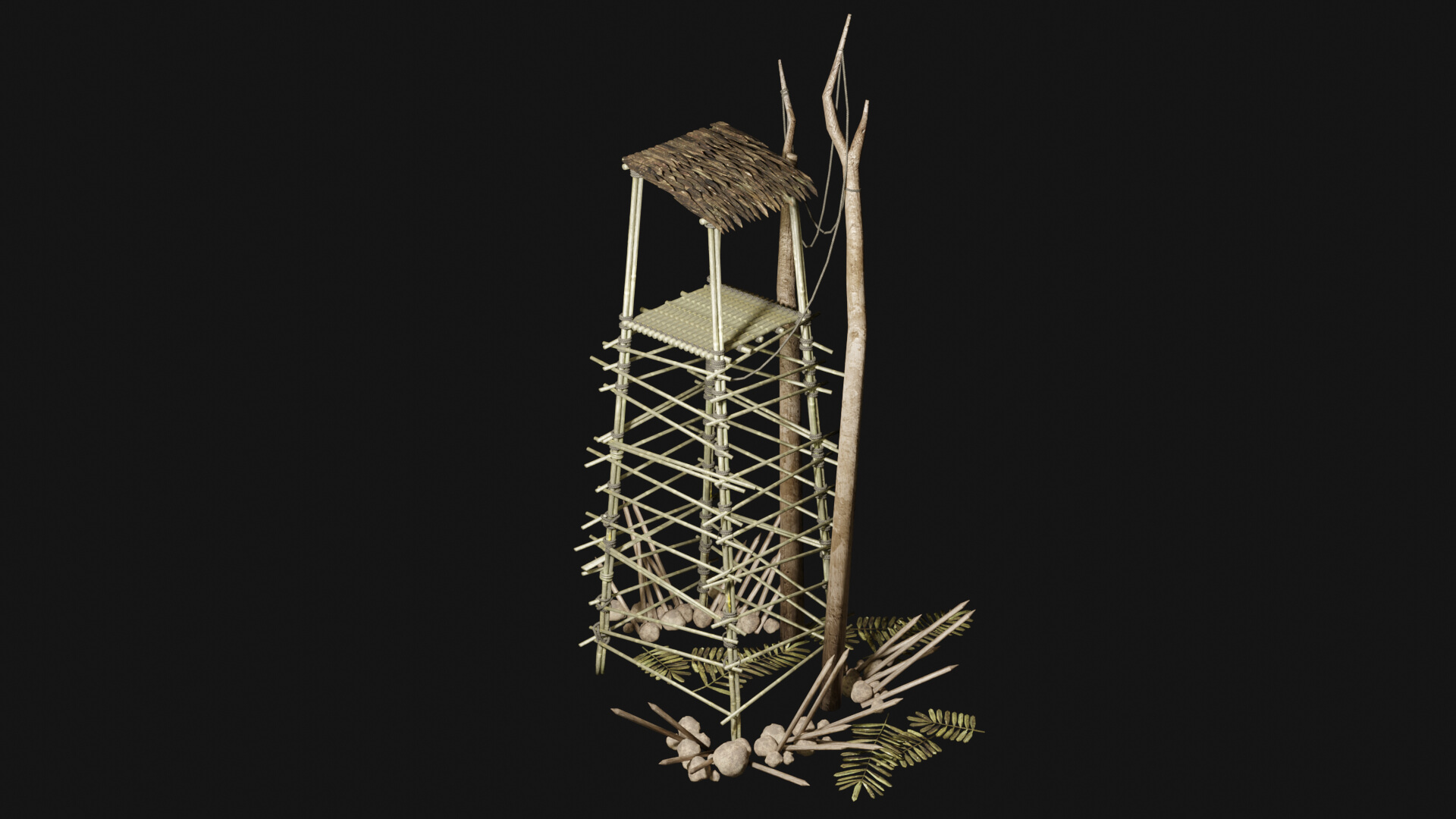Jungle Swamp Watchtower Scout Tower Collection - 3D Model by Enterables