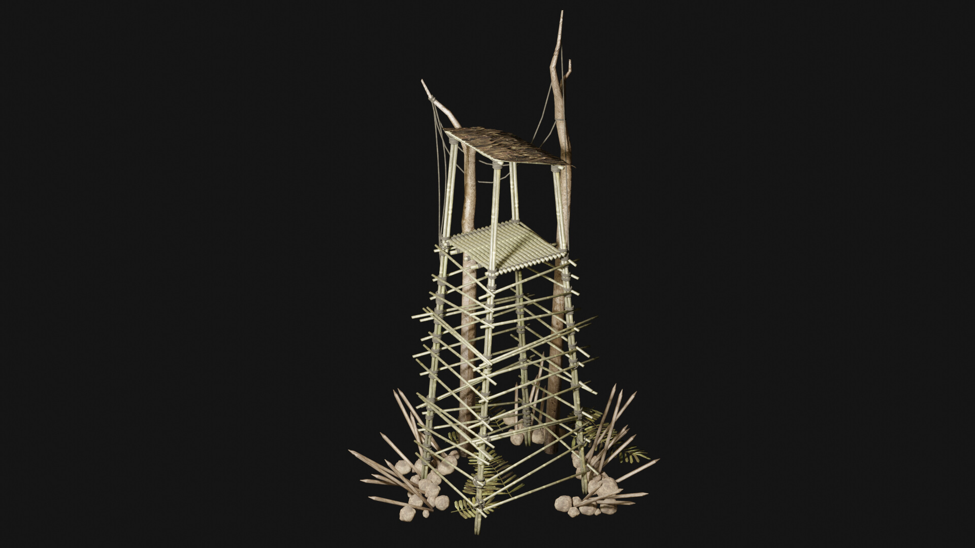 Jungle Swamp Watchtower Scout Tower Collection - 3D Model by Enterables