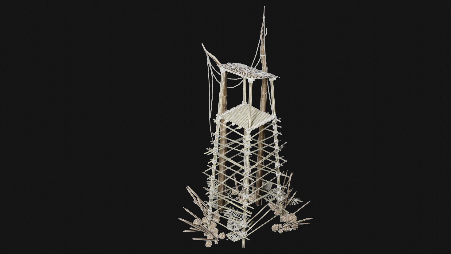 Jungle Swamp Watchtower Scout Tower Collection - 3D Model by Enterables