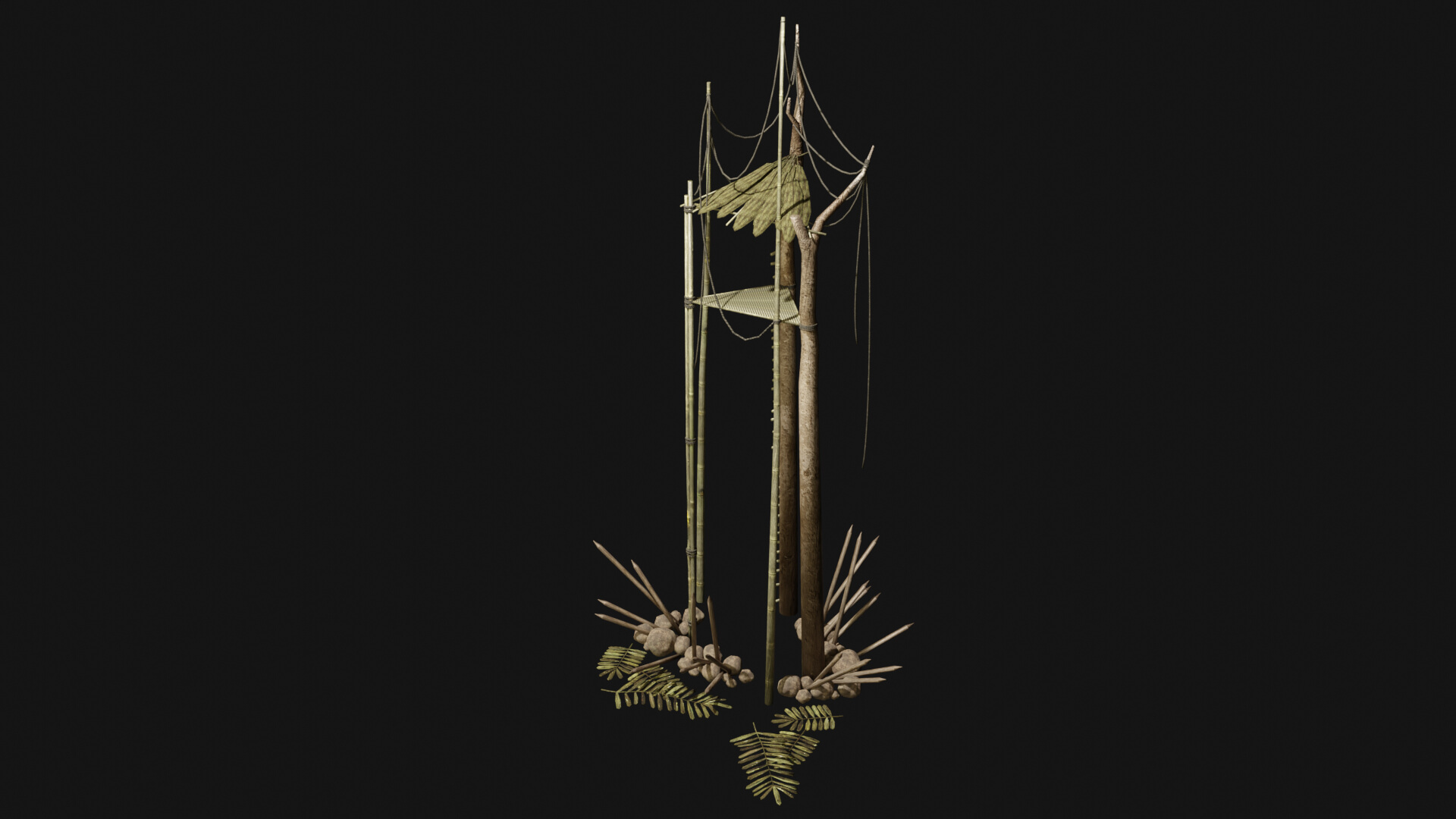 Jungle Swamp Watchtower Scout Tower Collection - 3D Model by Enterables