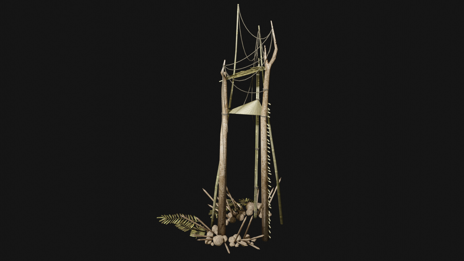 Jungle Swamp Watchtower Scout Tower Collection - 3D Model by Enterables