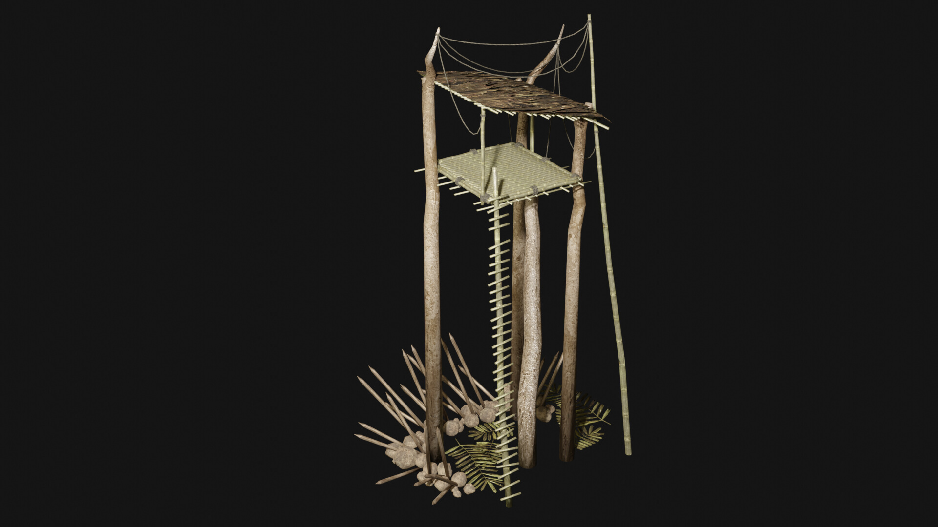 Jungle Swamp Watchtower Scout Tower Collection - 3D Model by Enterables