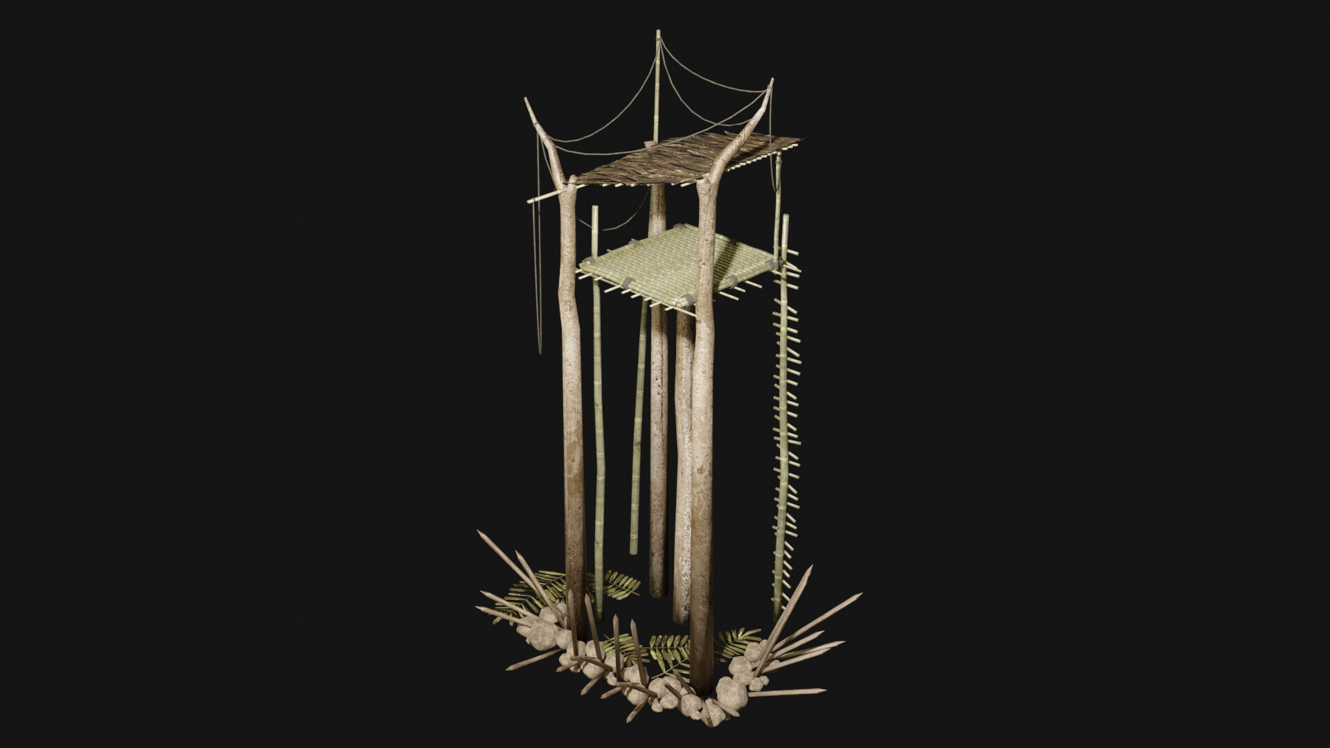 Jungle Swamp Watchtower Scout Tower Collection - 3D Model by Enterables