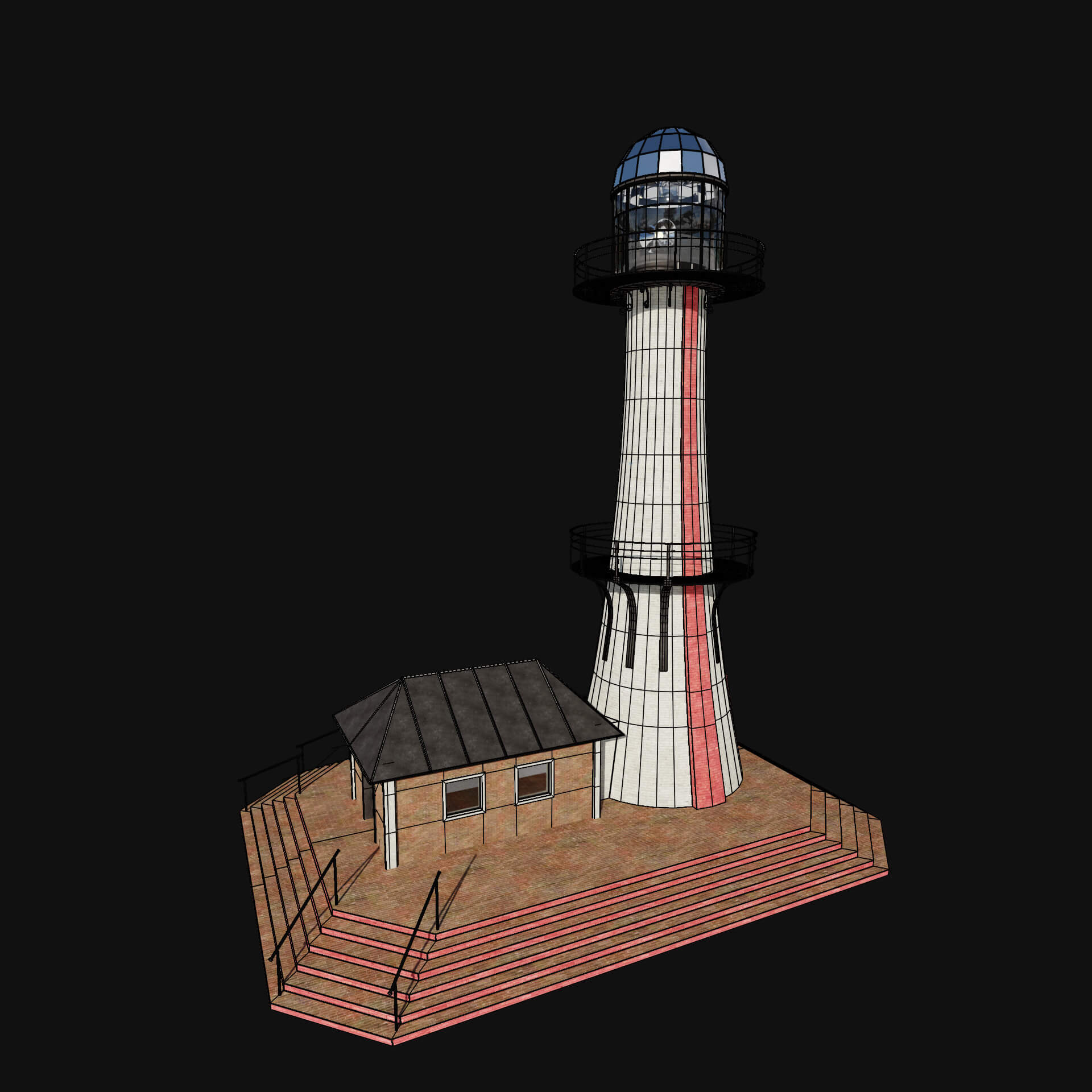 Lighthouse Watch Tower Collection - 3D Model by Enterables
