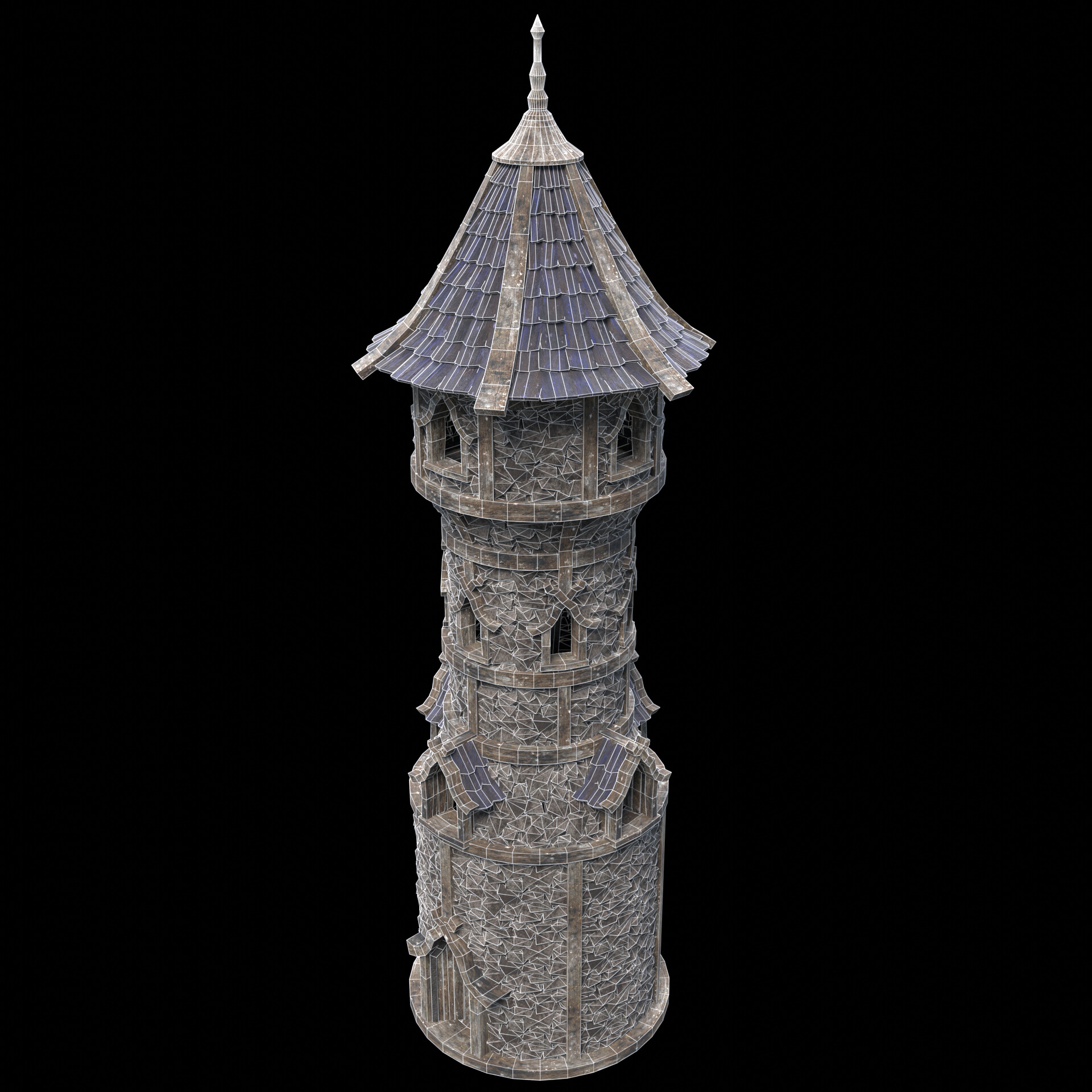 Mage Wizard Tower Collection - 3D Model by Enterables