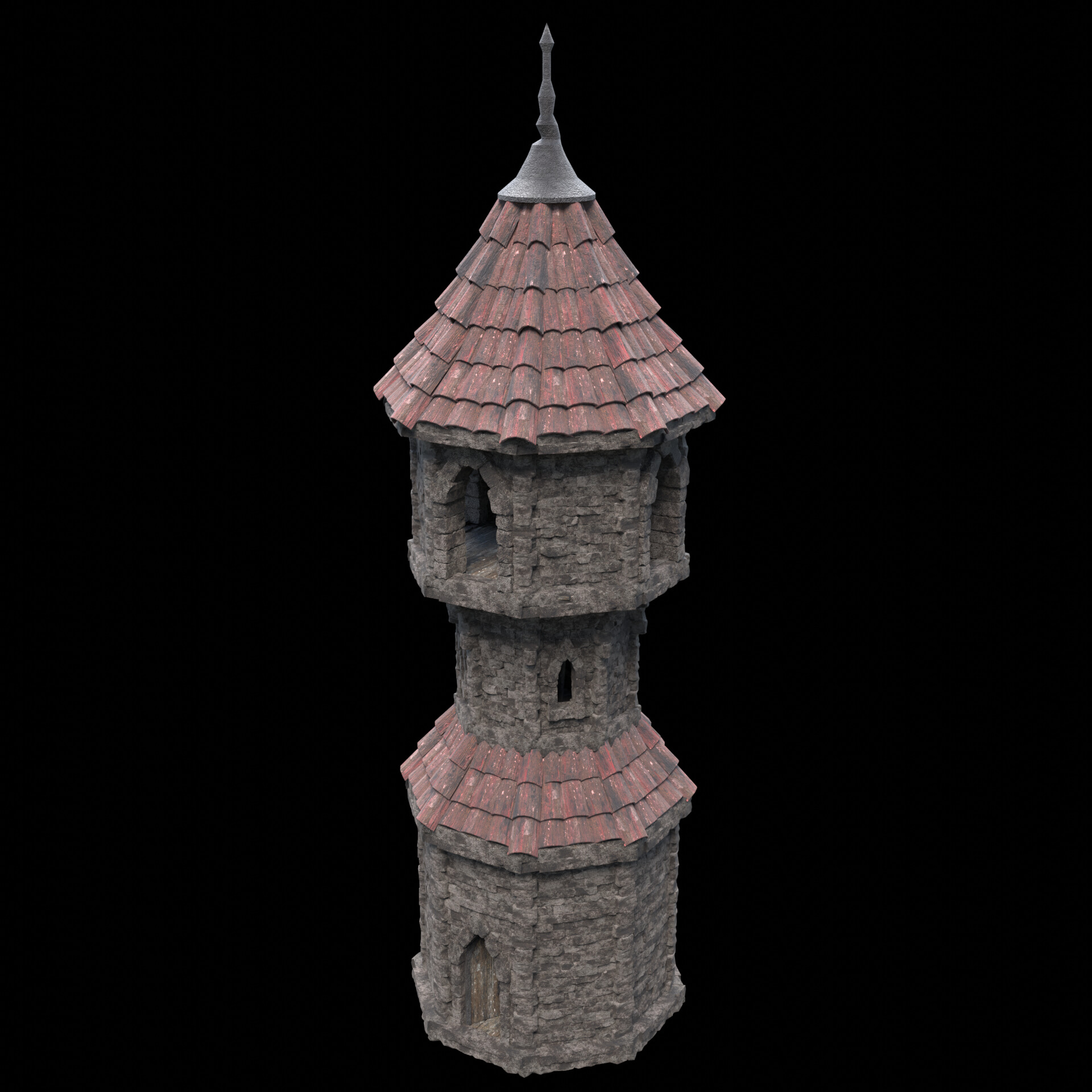 Mage Wizard Tower Collection - 3D Model by Enterables