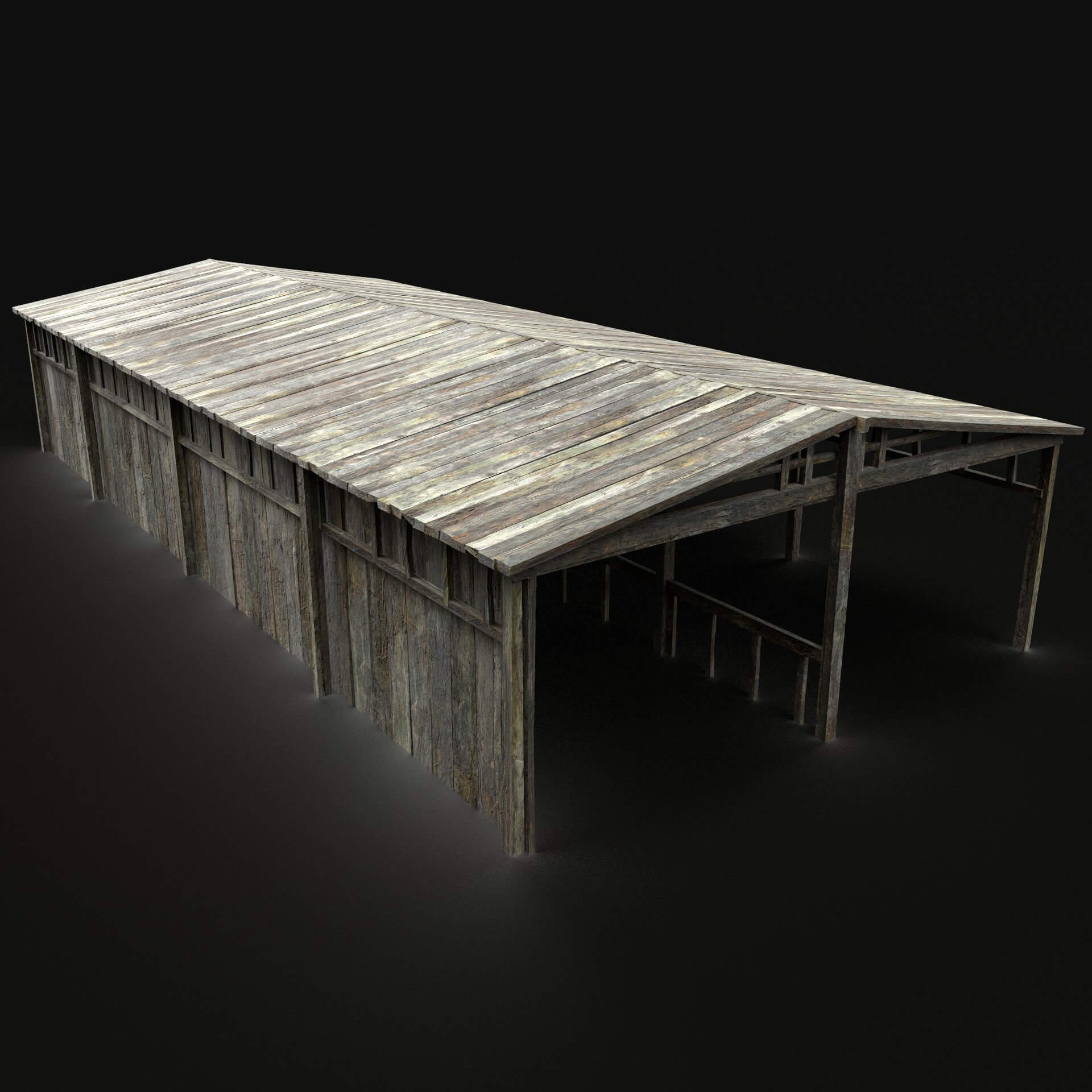Medieval Barn Storage Warehouse - 3D Model by Enterables