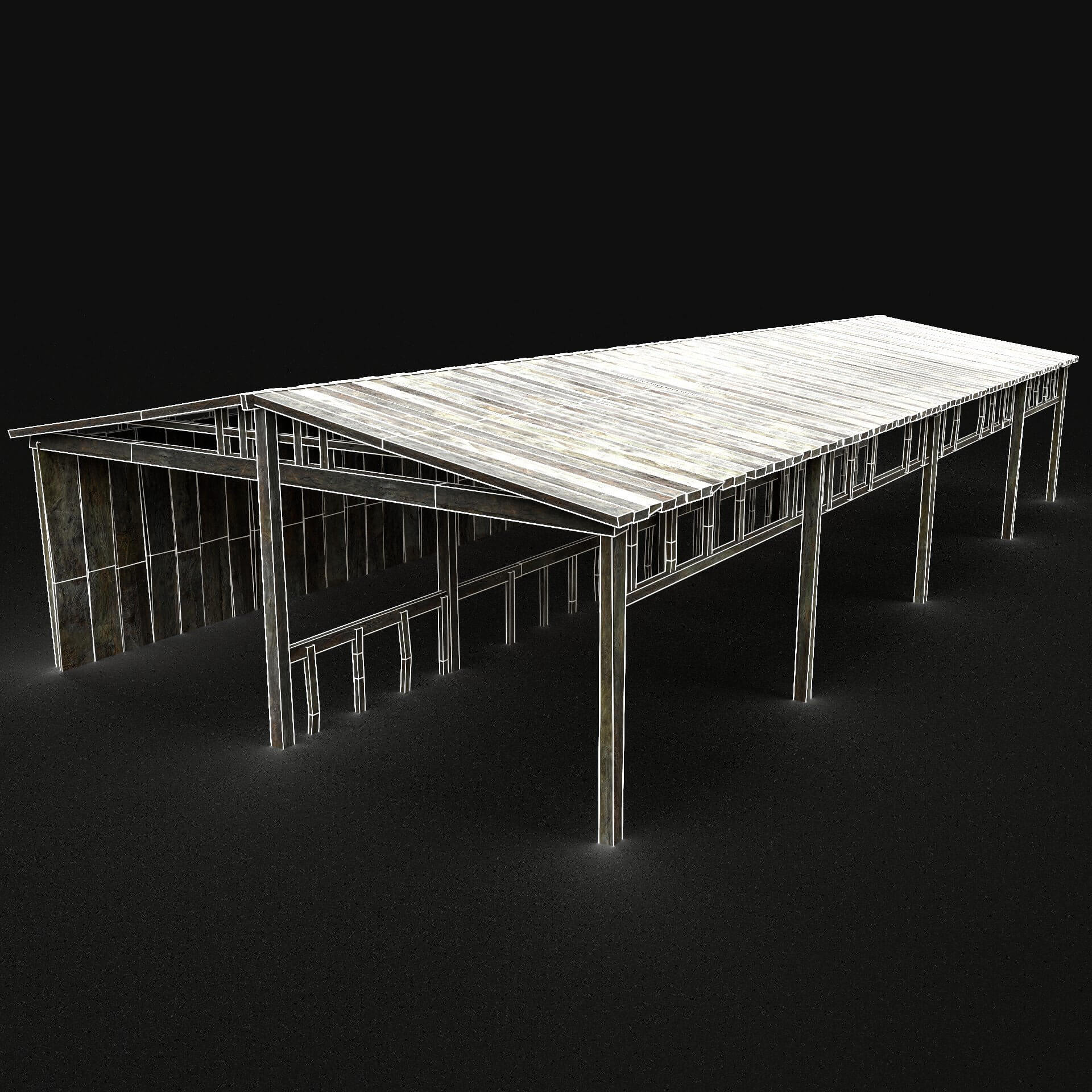 Medieval Barn Storage Warehouse - 3D Model by Enterables