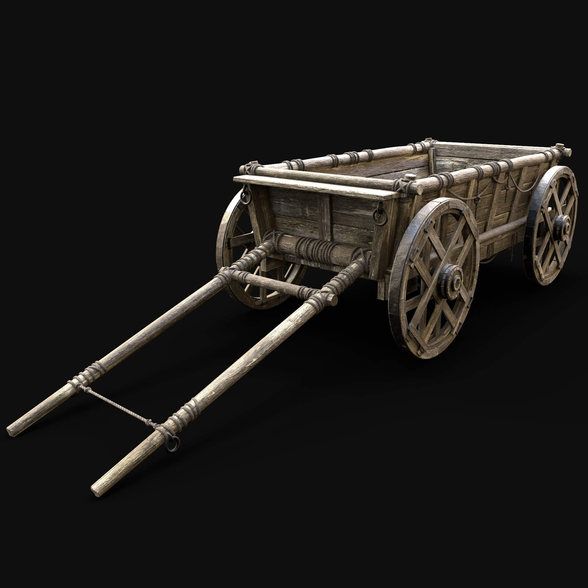 Medieval Wooden Cart