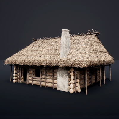 Medieval Cottage House - 3D Model by Enterables