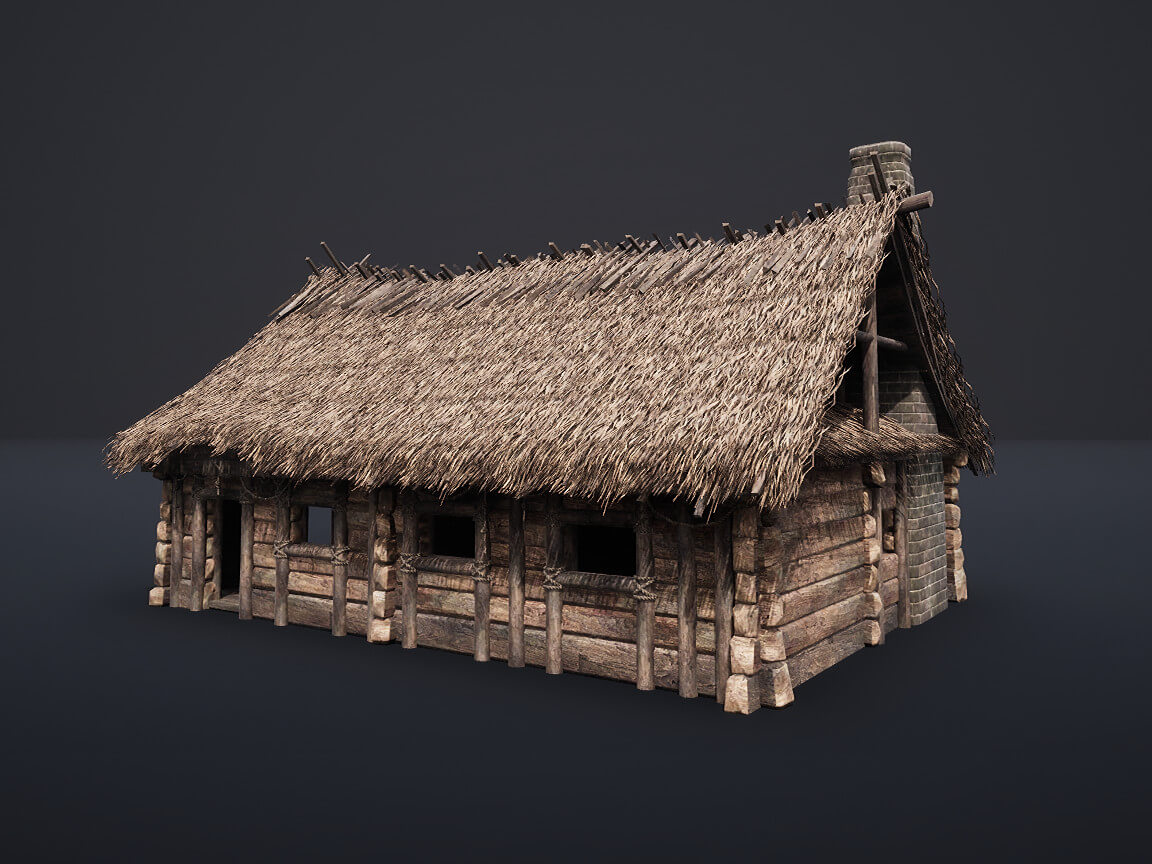 Medieval Cottage House - 3D Model by Enterables