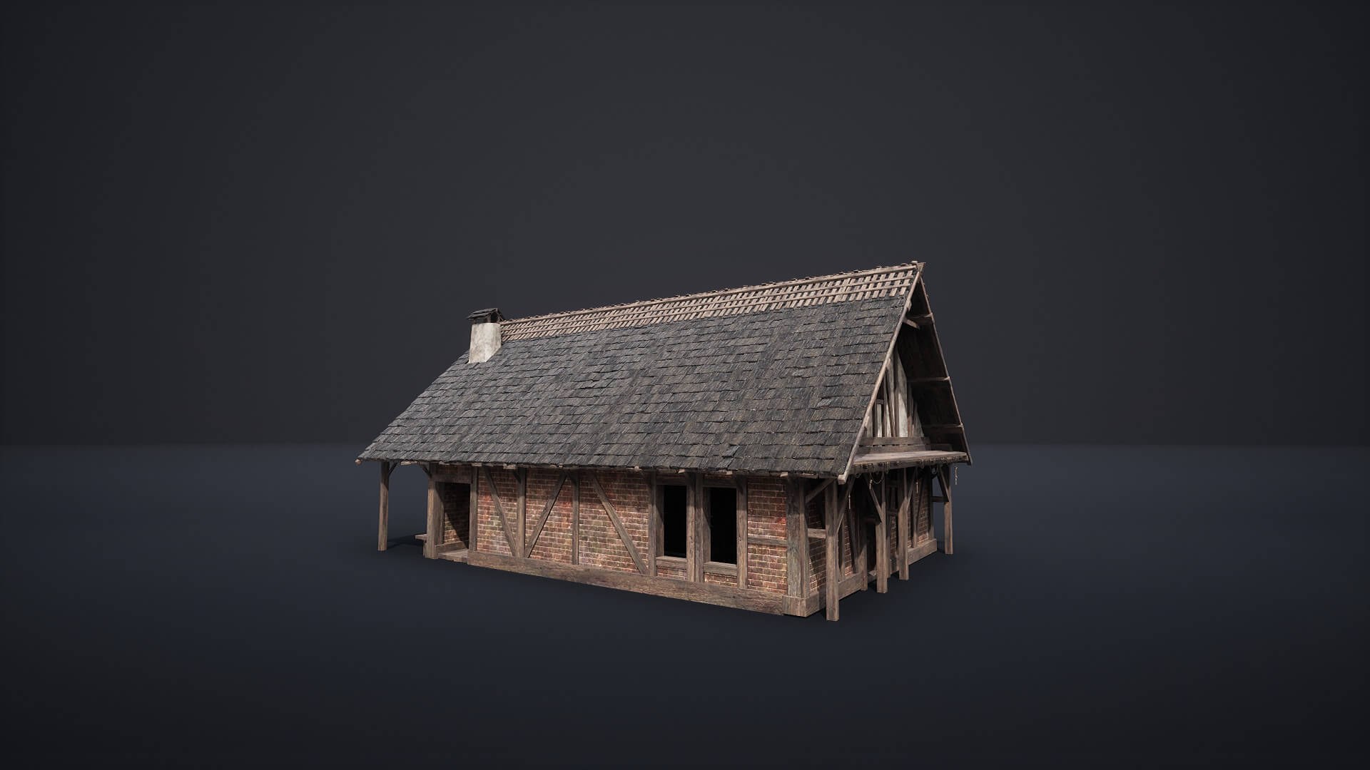 Medieval Cottage House - 3D Model by Enterables