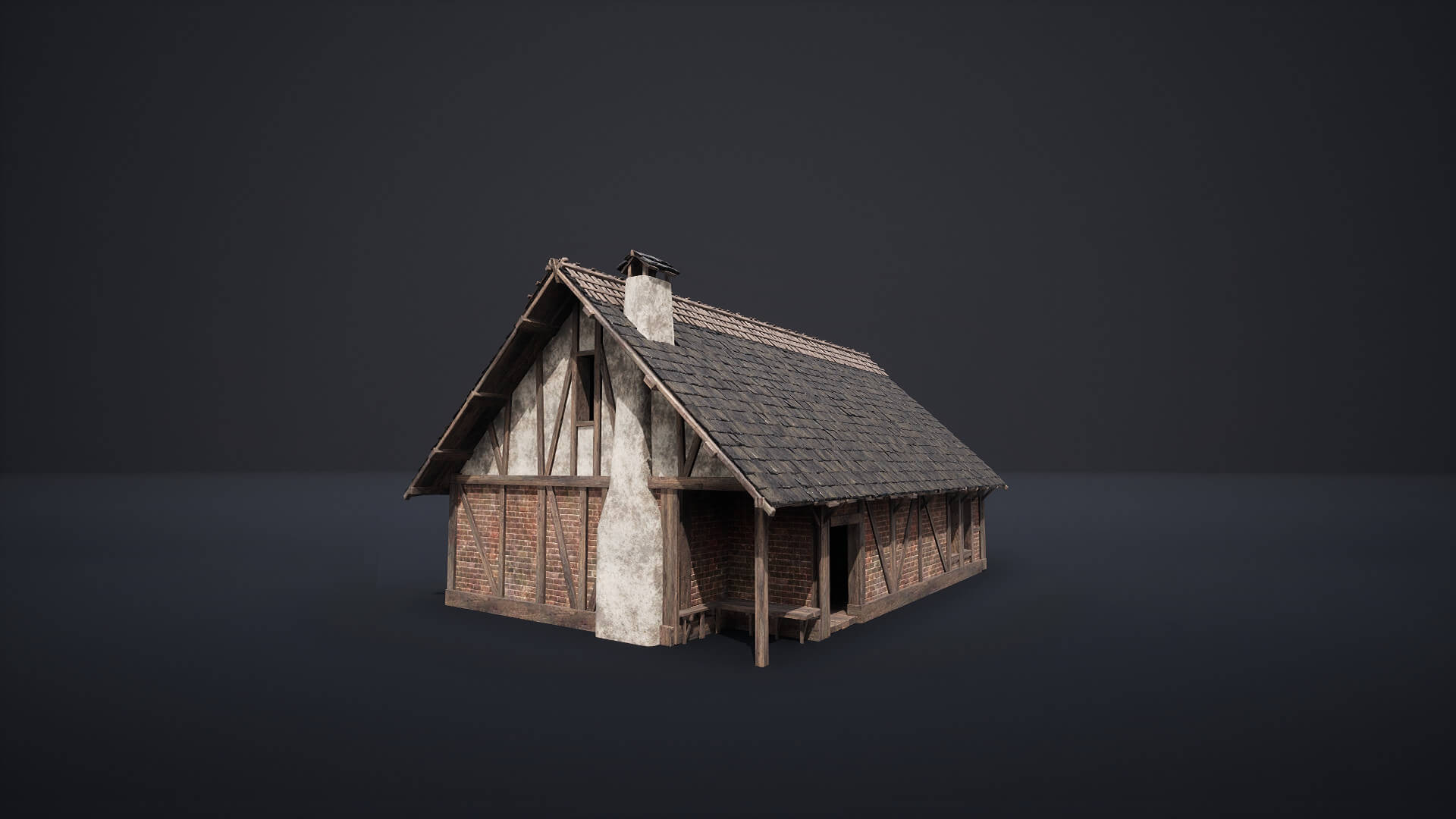 Medieval Cottage House - 3D Model by Enterables