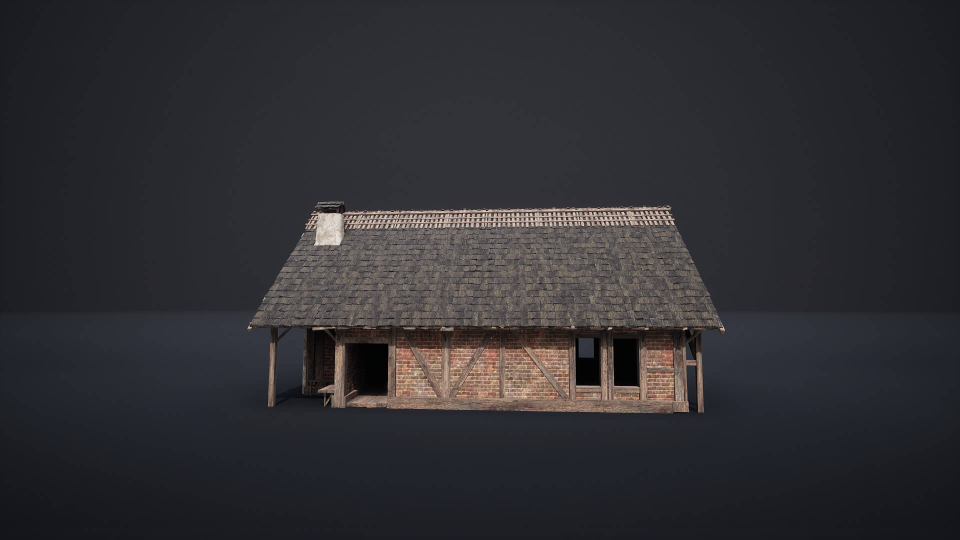 Medieval Cottage House - 3D Model by Enterables