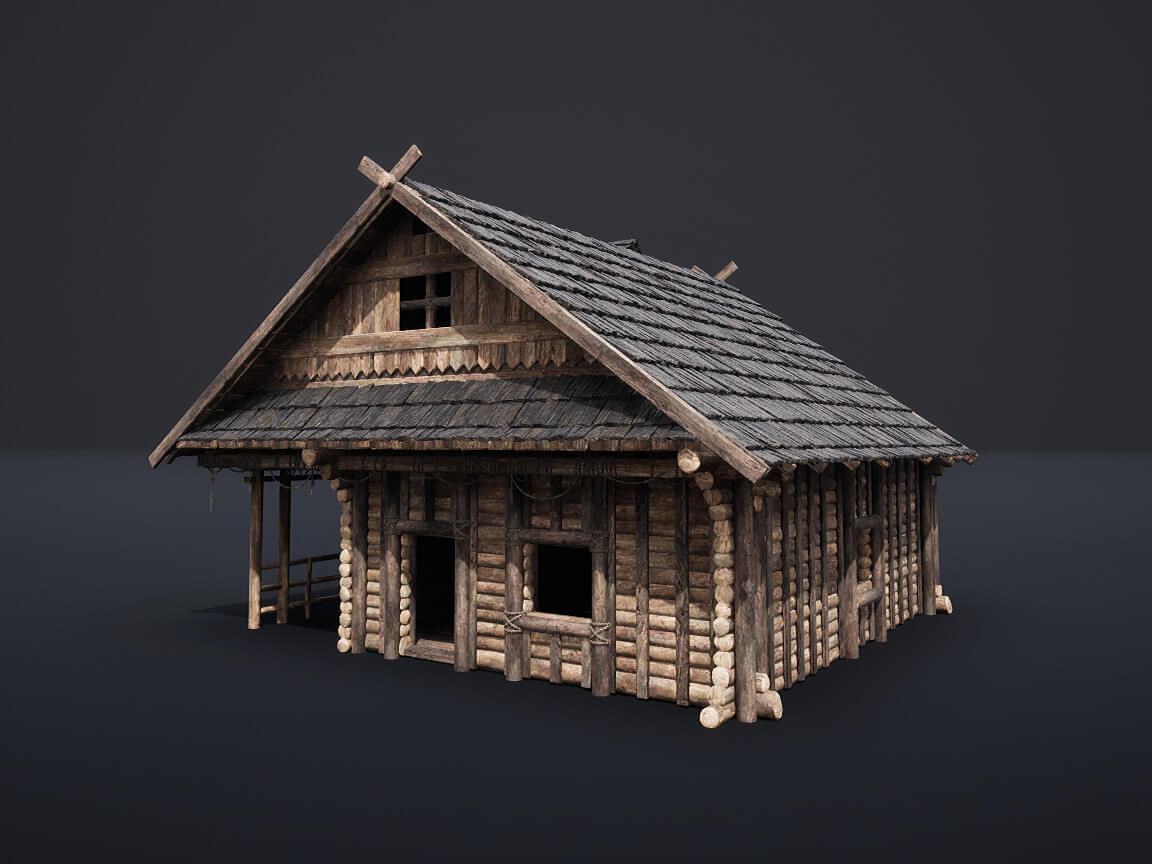 Medieval Cottage House - 3D Model by Enterables
