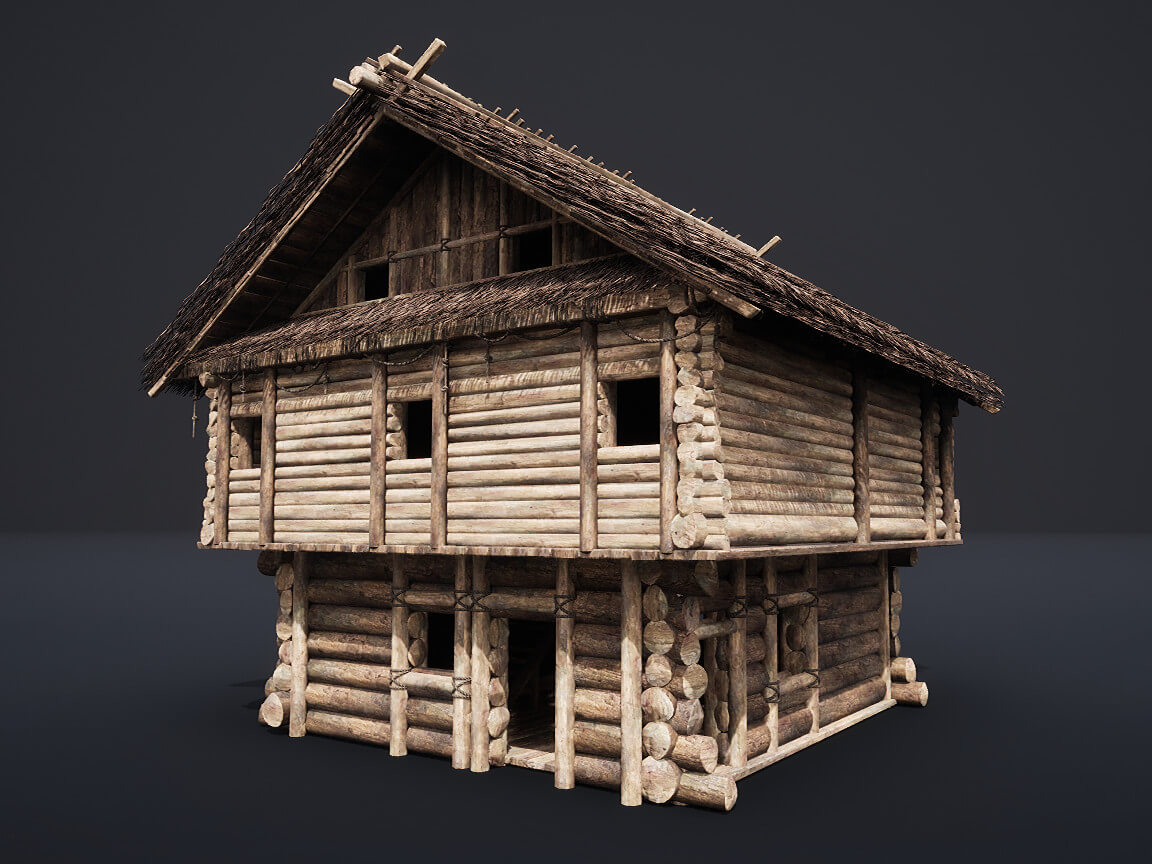 Medieval Cottage House - 3D Model by Enterables