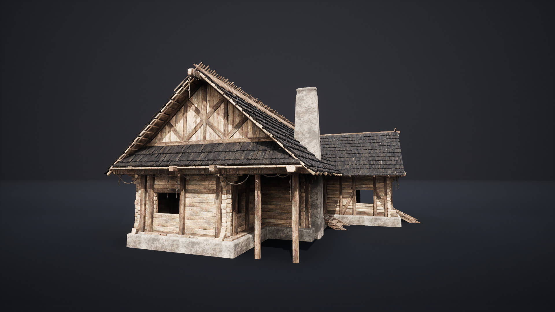 Medieval Cottage House - 3D Model by Enterables