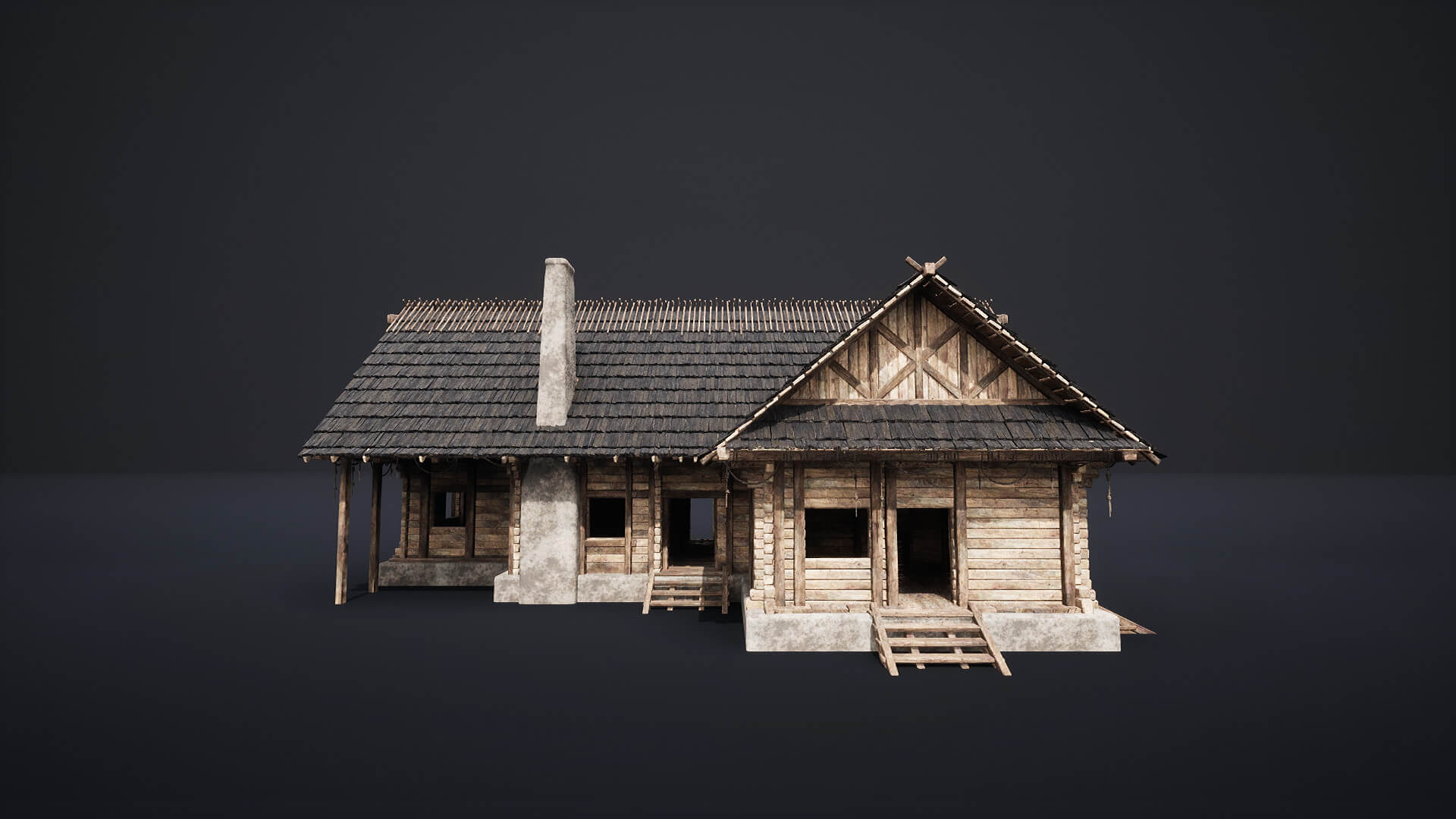 Medieval Cottage House - 3D Model by Enterables