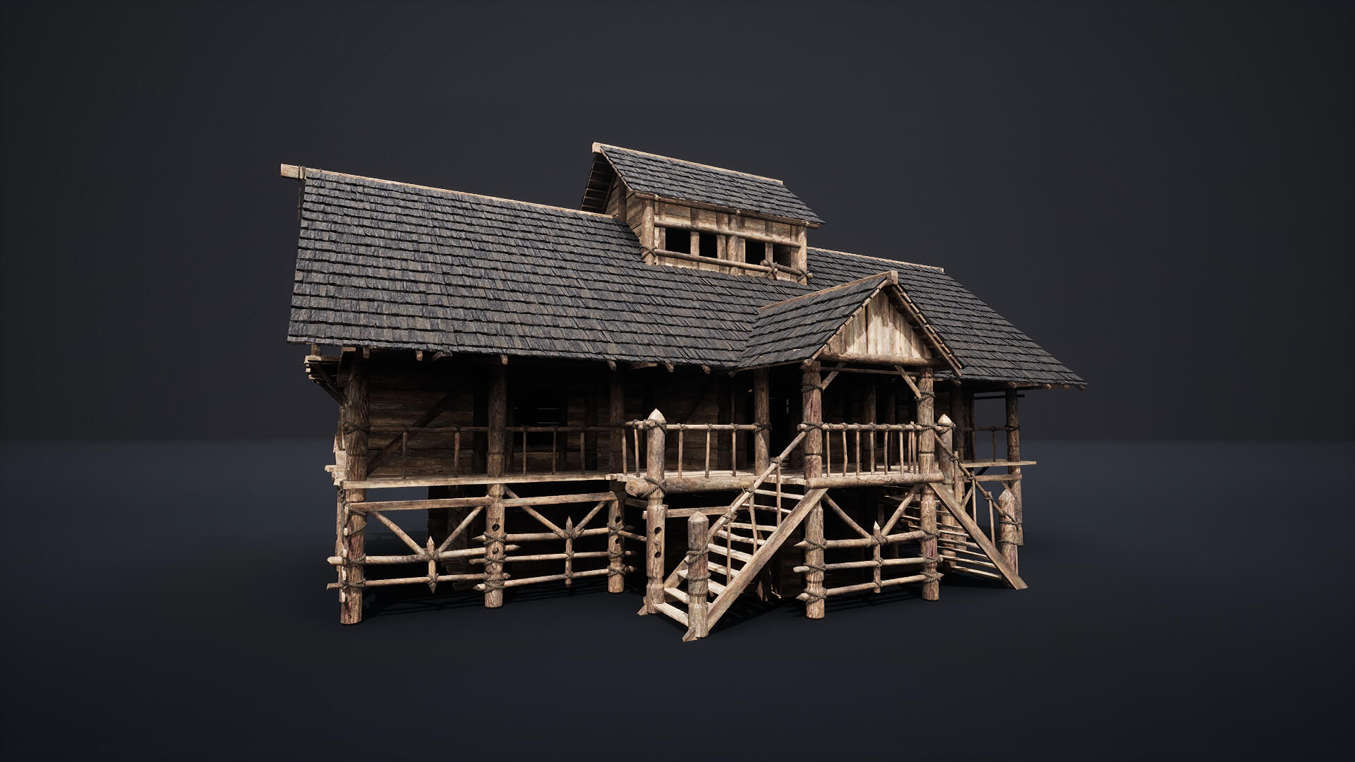 Medieval Cottage House - 3D Model by Enterables