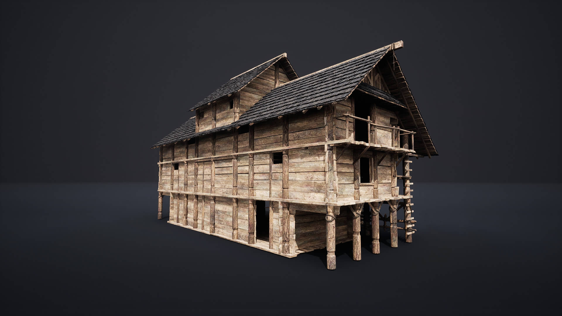 Medieval Cottage House - 3D Model by Enterables