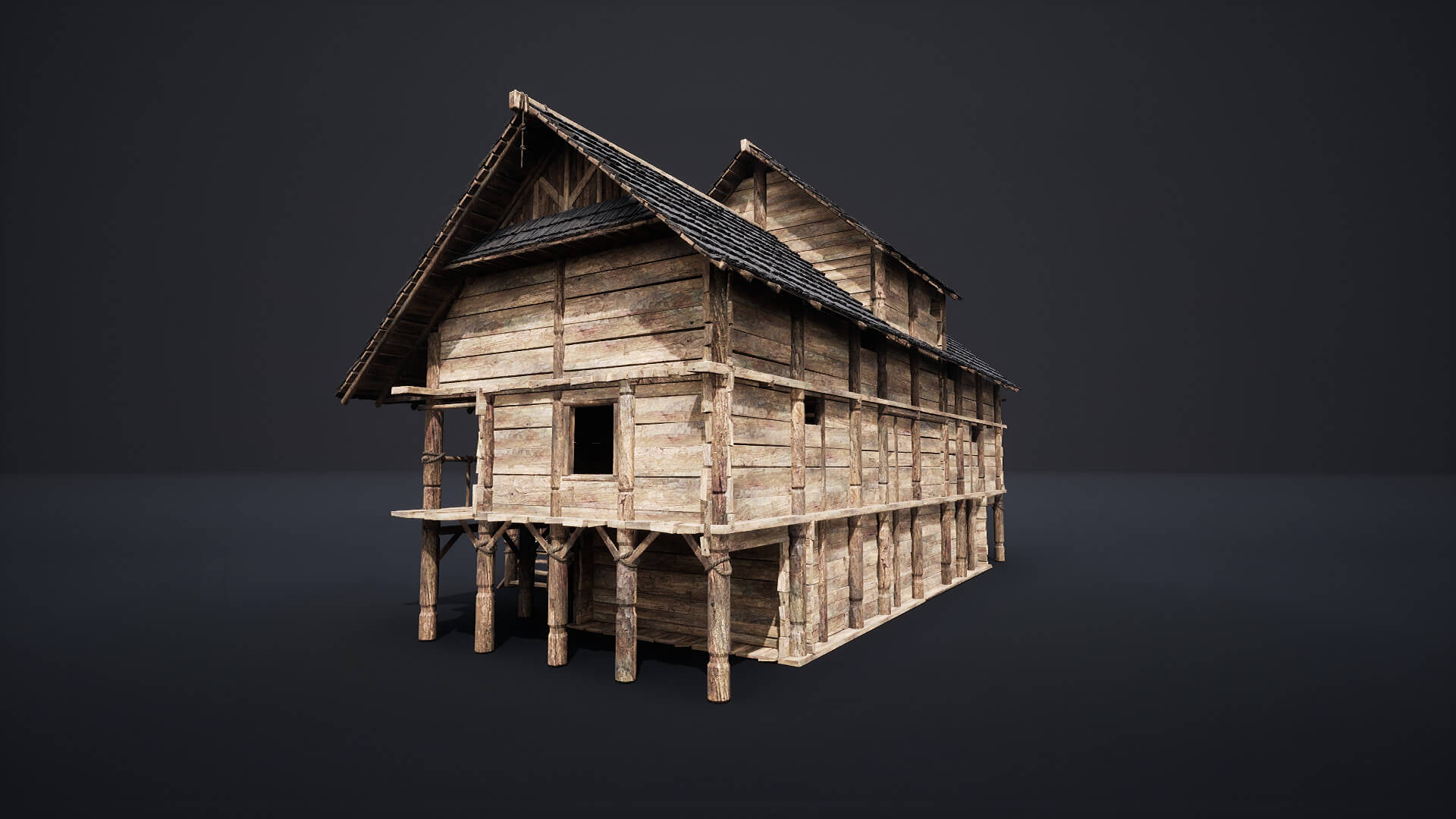 Medieval Cottage House - 3D Model by Enterables