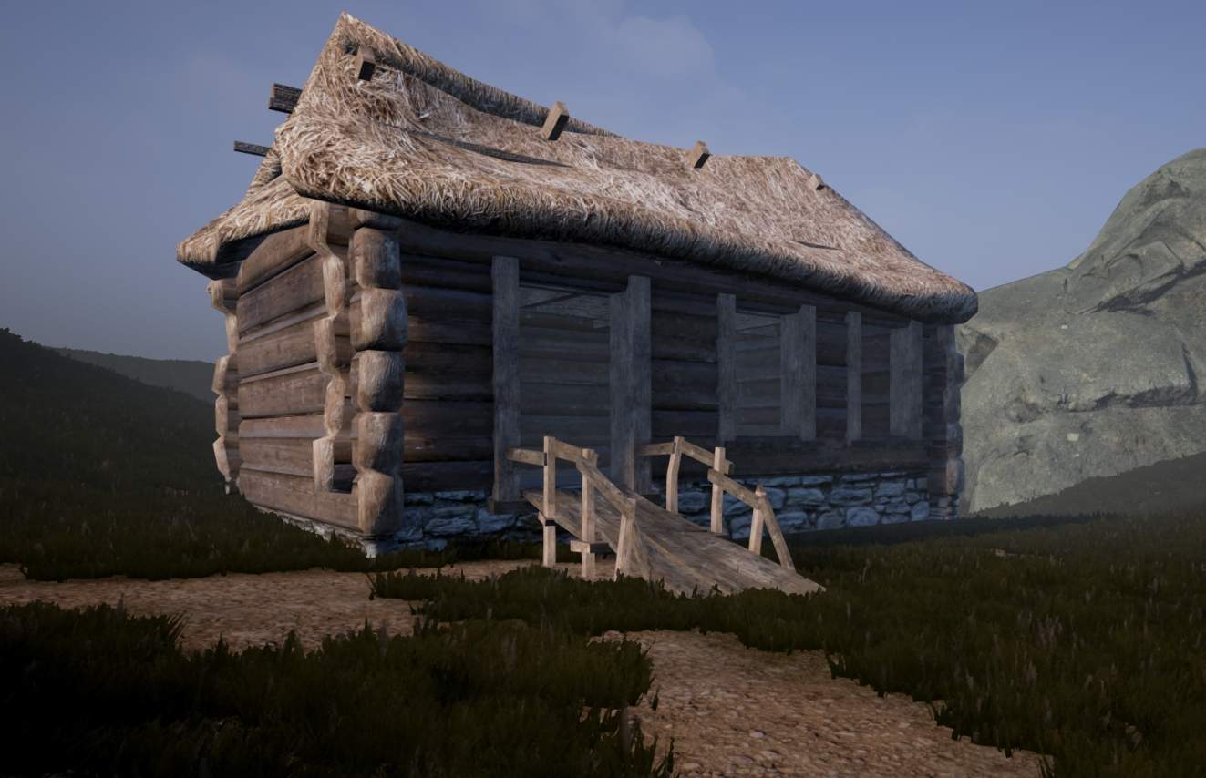 Medieval Cottage Wooden House - 3D Model by Enterables
