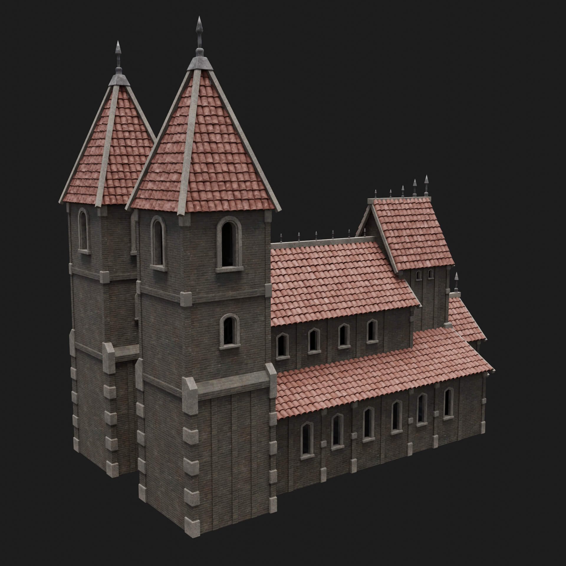 Medieval Gothic Church Collection - 3D Model by Enterables