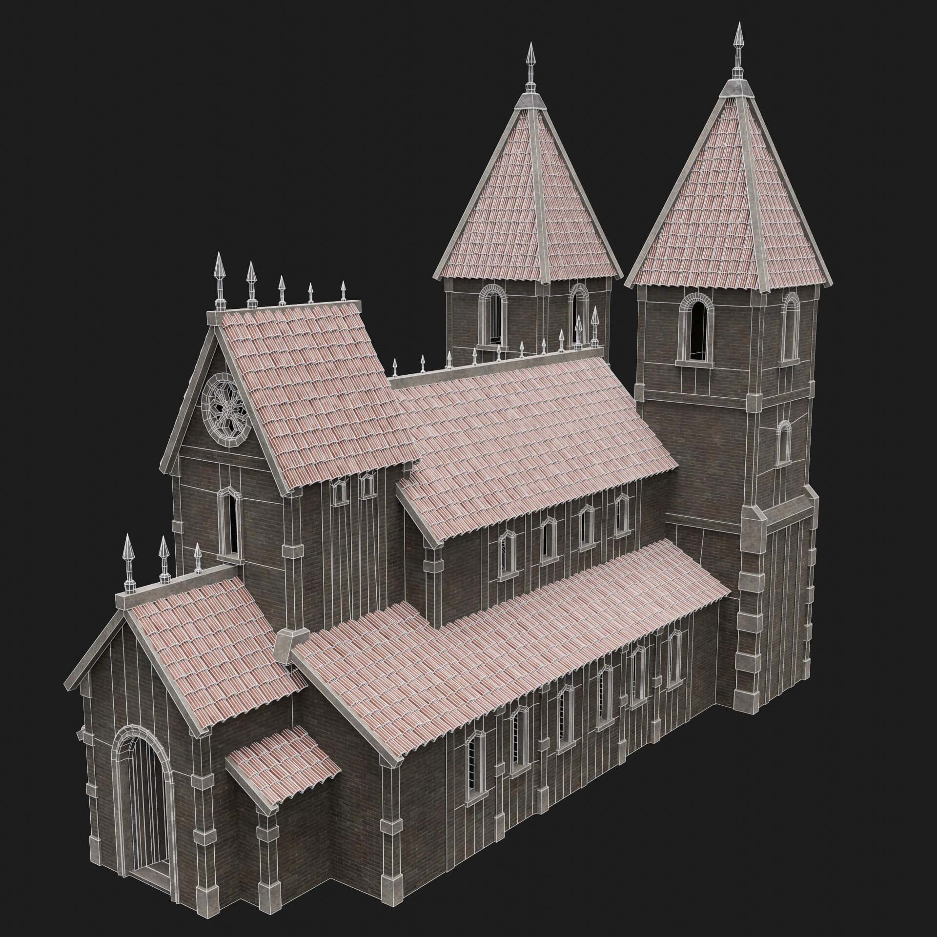 Medieval Gothic Church Collection - 3D Model by Enterables