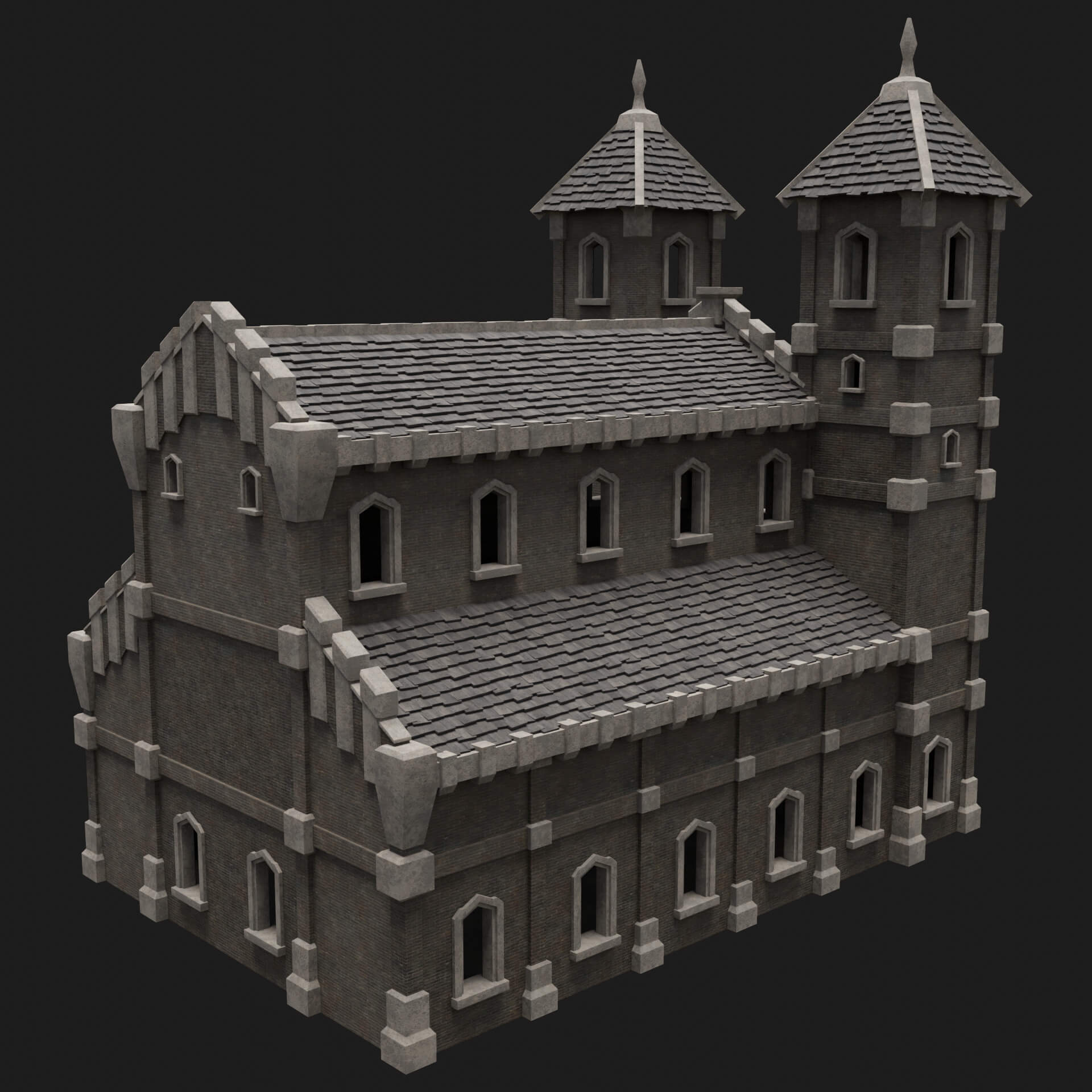 Medieval Gothic Church Collection - 3D Model by Enterables