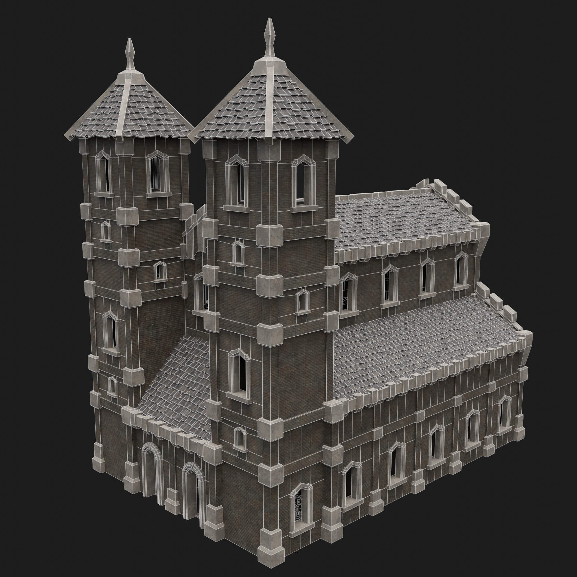 Medieval Gothic Church Collection - 3D Model by Enterables