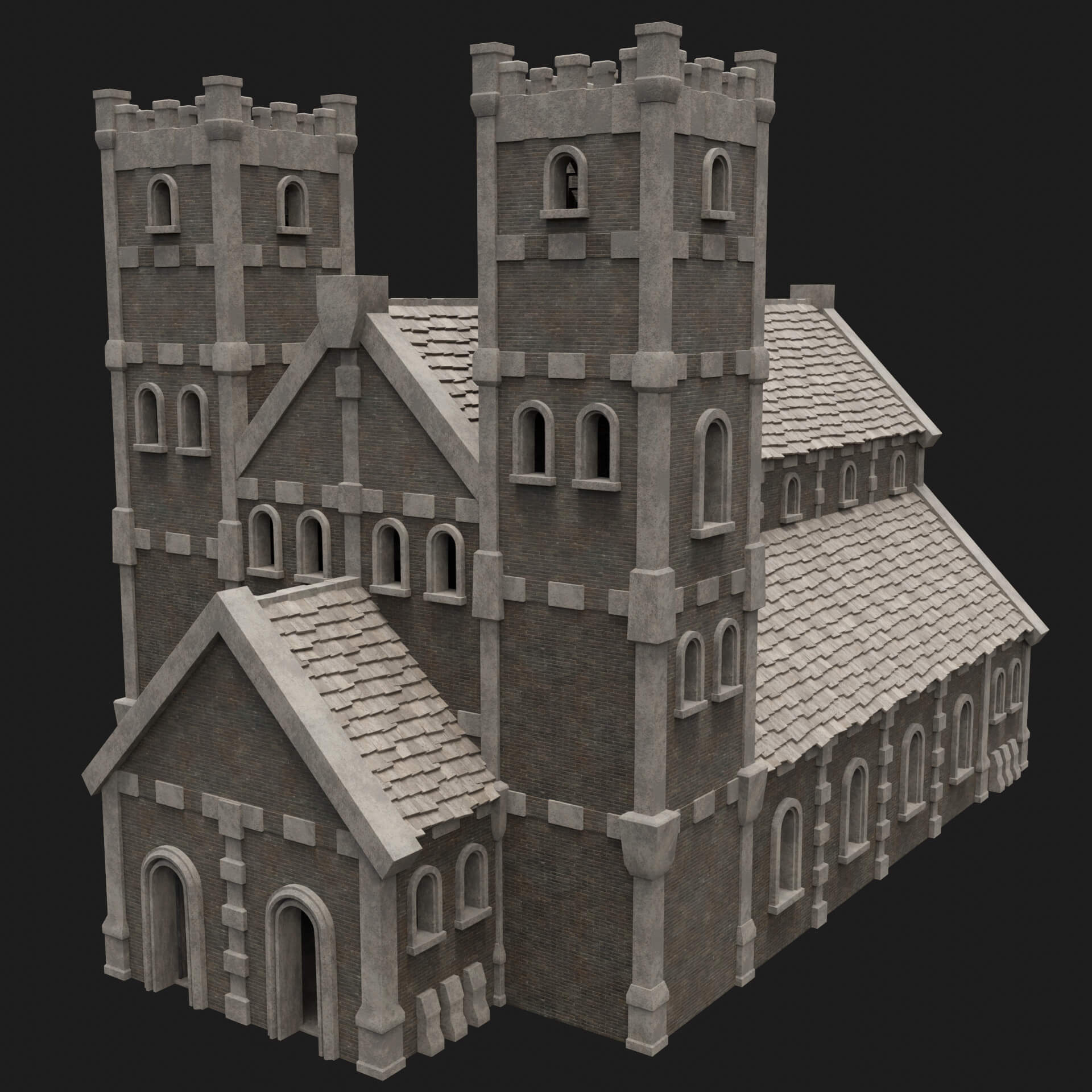 Medieval Gothic Church Collection - 3D Model by Enterables