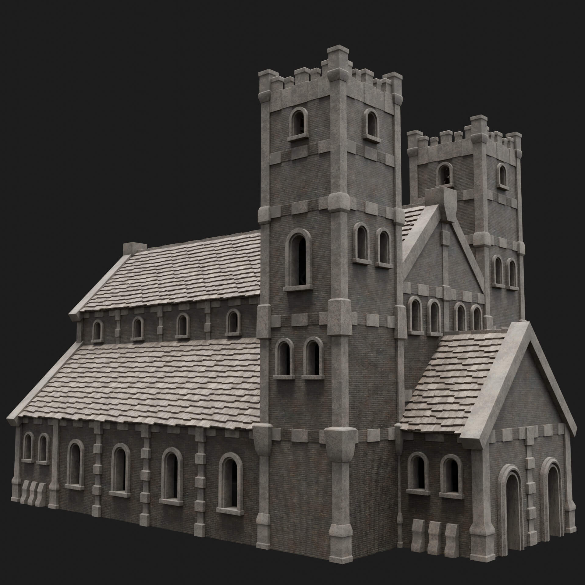 Medieval Gothic Church Collection - 3D Model by Enterables