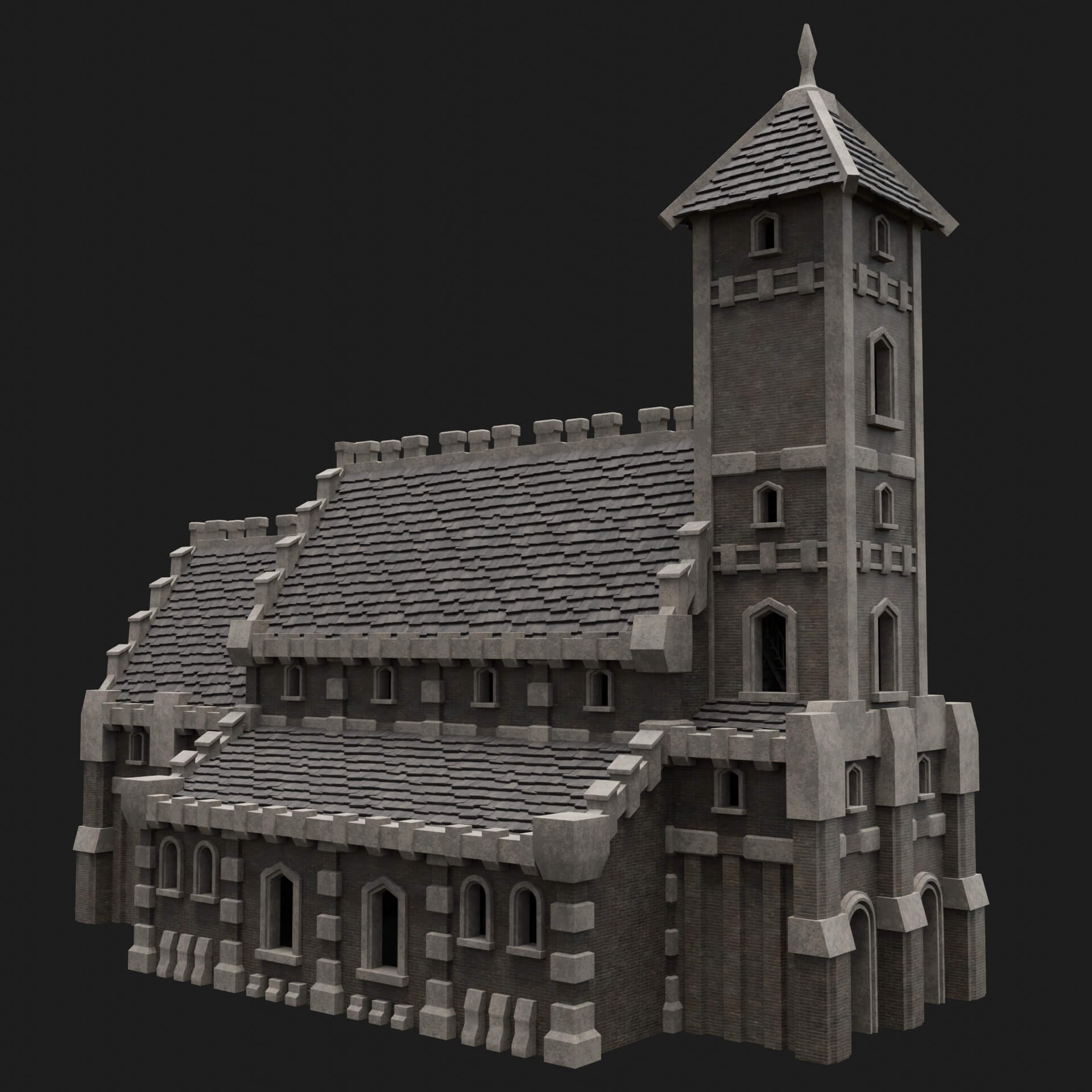 Medieval Gothic Church Collection - 3D Model by Enterables