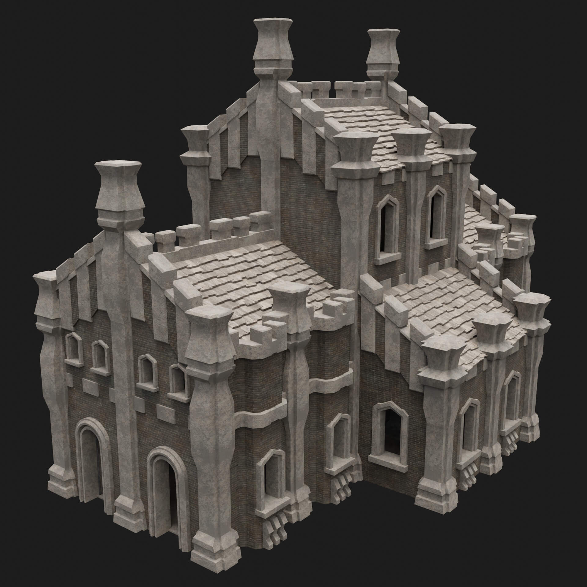 Medieval Gothic Church Collection - 3D Model by Enterables