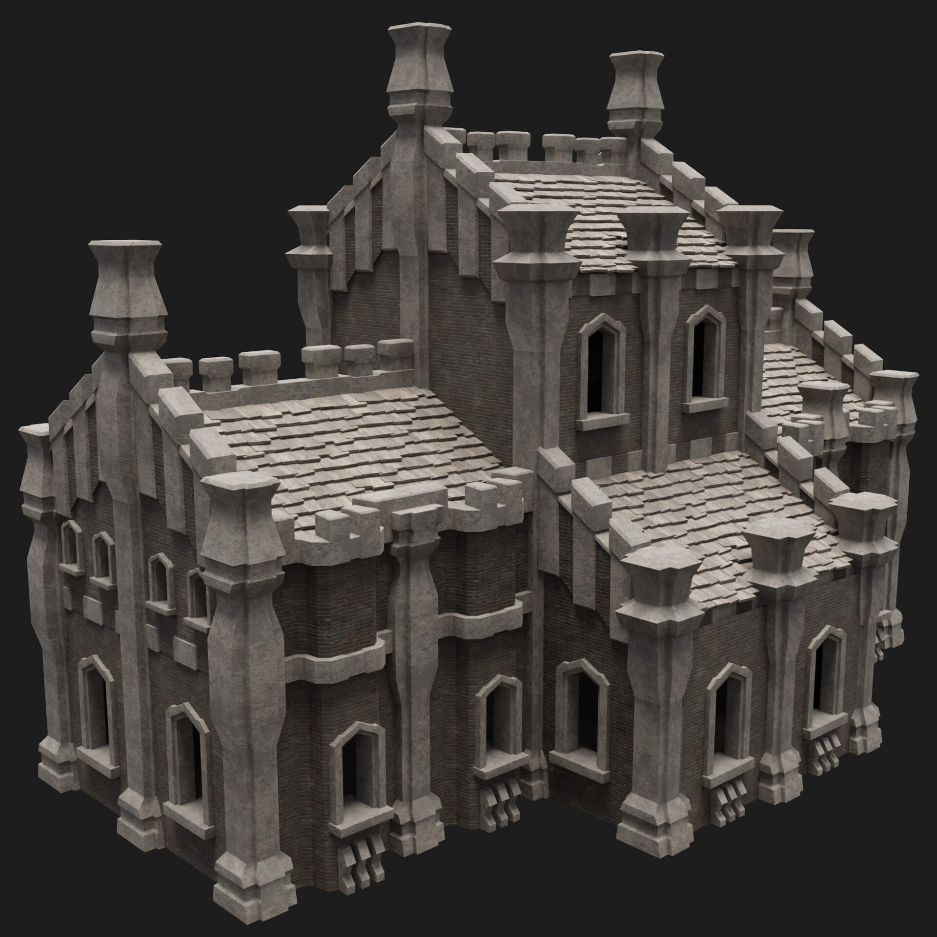 Medieval Gothic Church Collection - 3D Model by Enterables