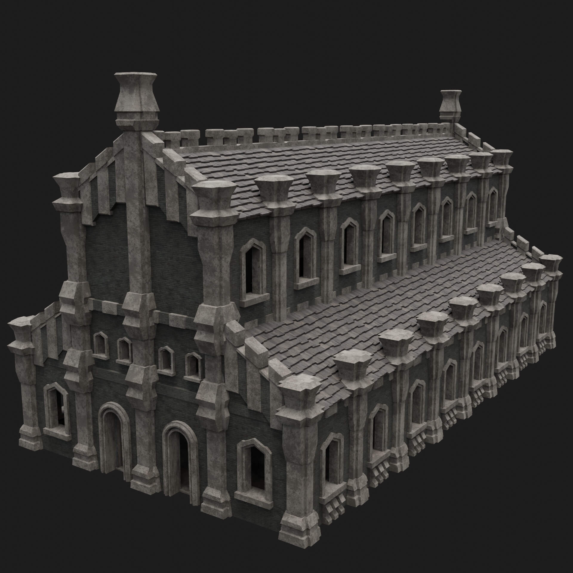 Medieval Gothic Church Collection - 3D Model by Enterables
