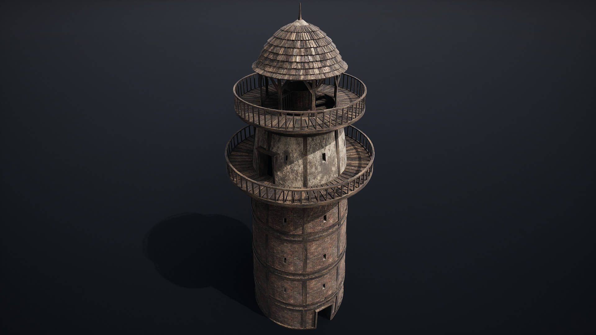 Medieval Lighthouse Watchtower - 3D Model by Enterables