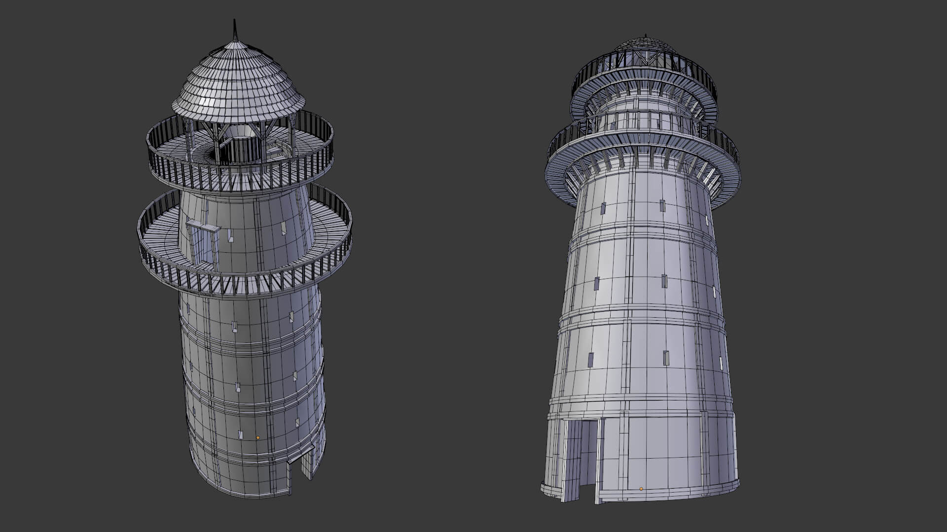 Medieval Lighthouse Watchtower - 3D Model by Enterables