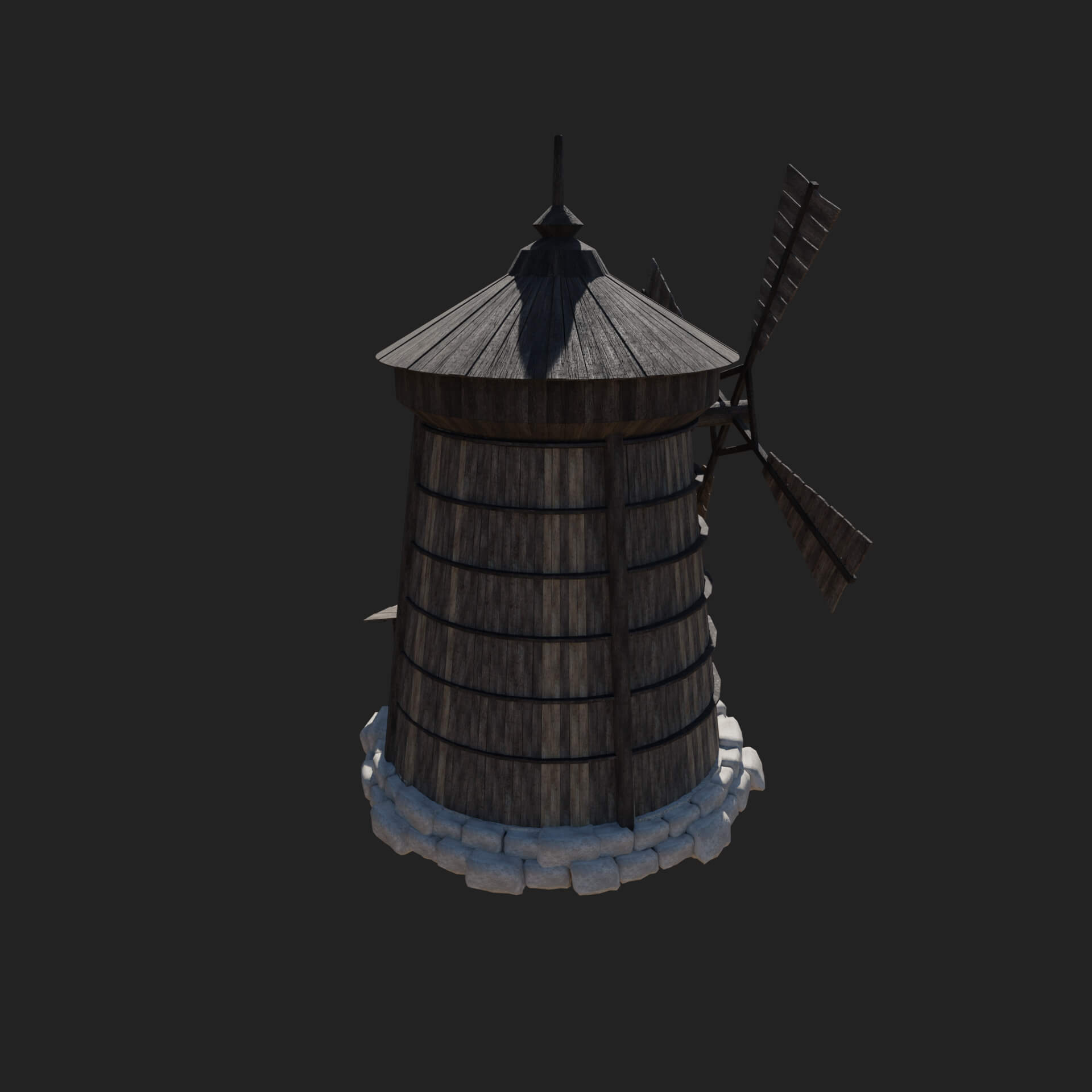 Medieval Mill Windmill Watermill Collection - 3D Model by Enterables